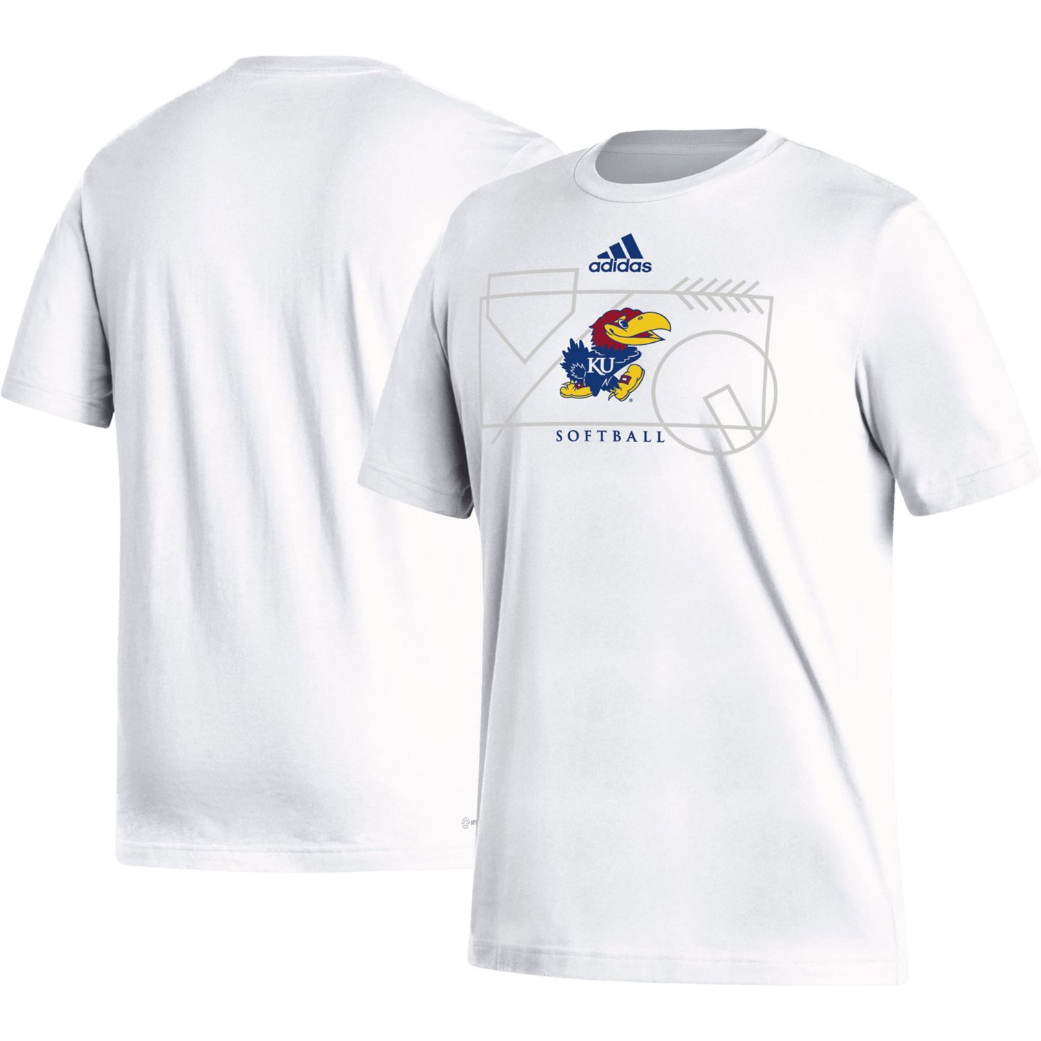 adidas Kansas Jayhawks Locker Lines Softball Fresh T-Shirt | Academy