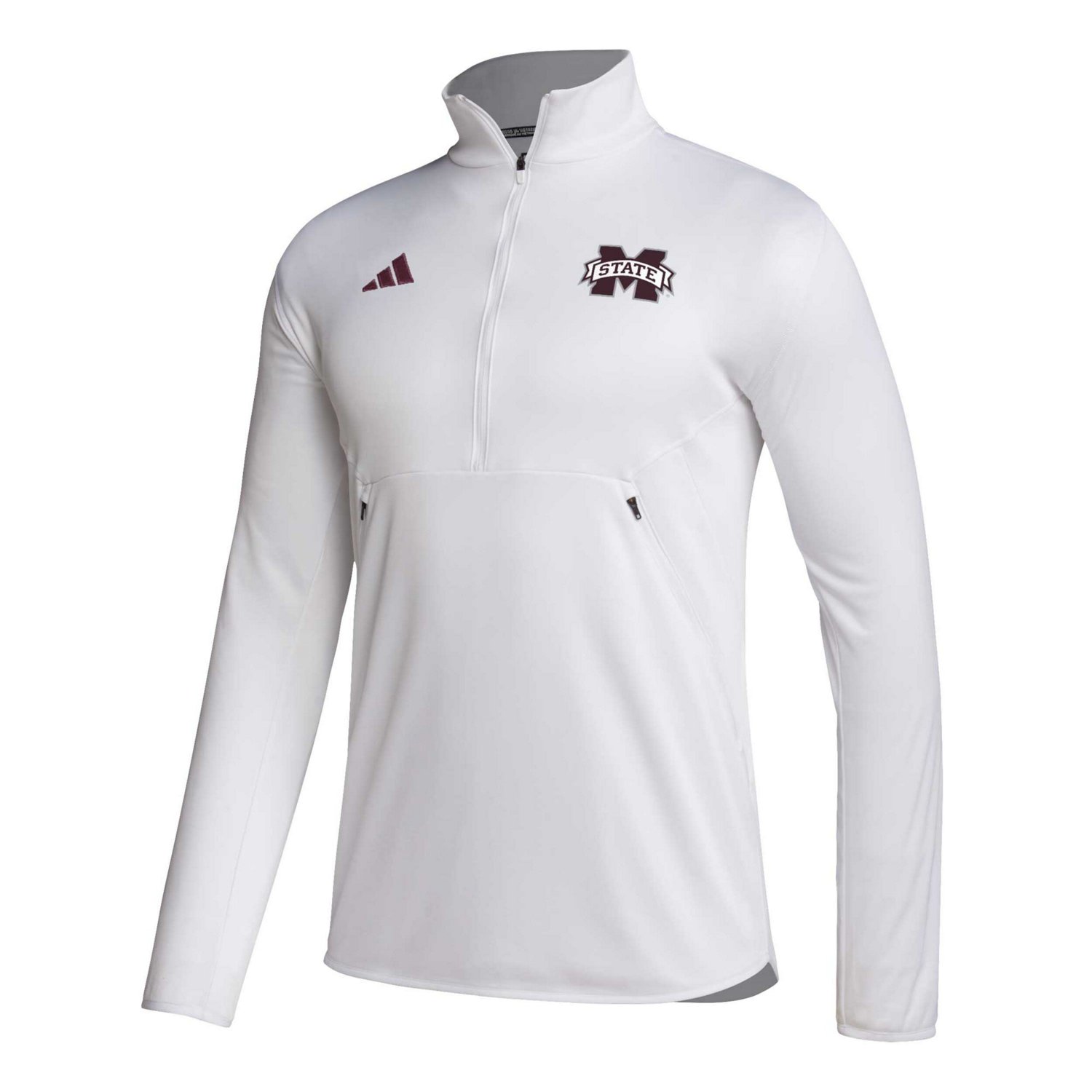 adidas Mississippi State Bulldogs 2023 Sideline AEROREADY Half-Zip Top ...