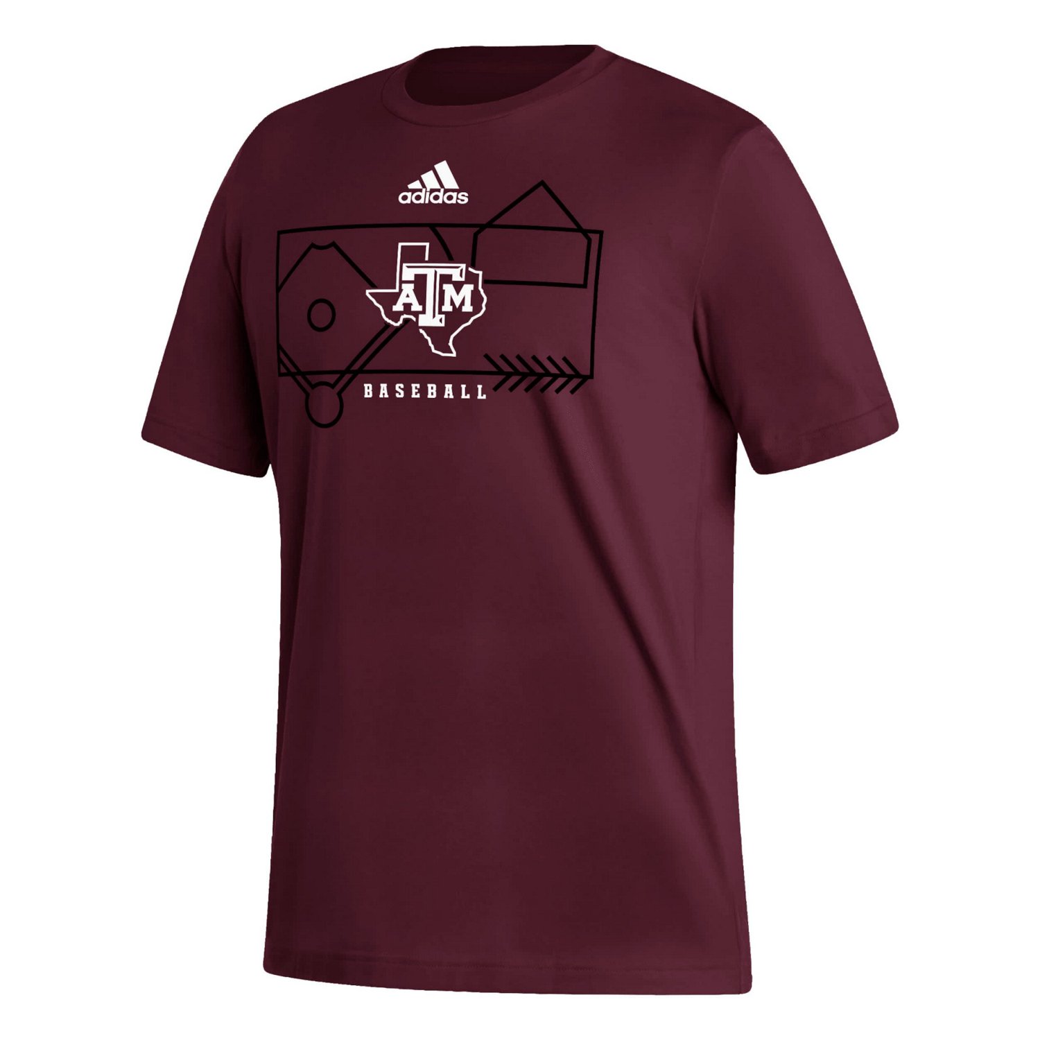 adidas Texas AM Aggies Locker Lines Baseball Fresh T-Shirt | Academy