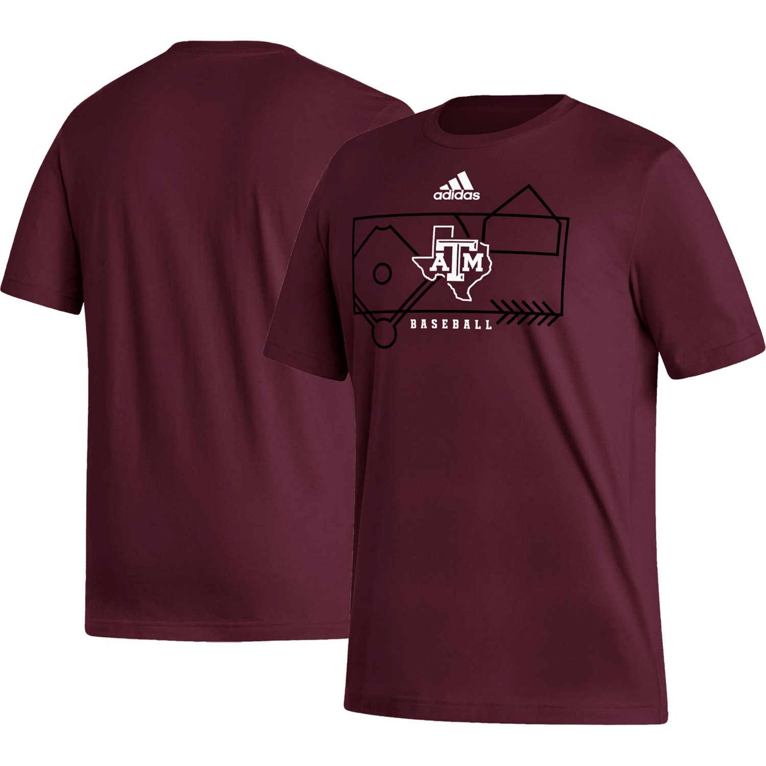 adidas Texas AM Aggies Locker Lines Baseball Fresh T-Shirt | Academy