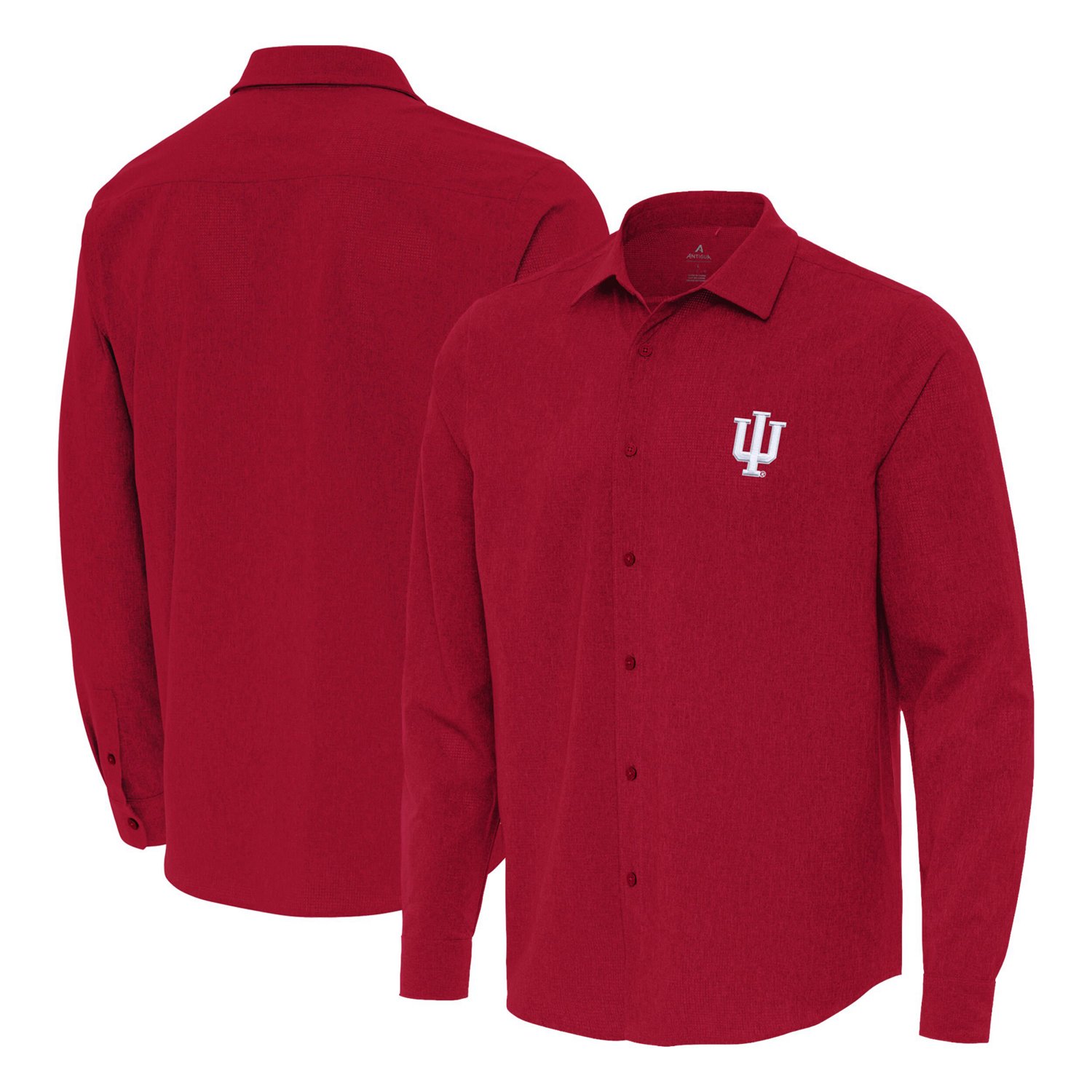 Antigua Indiana Hoosiers Exposure Woven Long Sleeve Button-Up Shirt ...