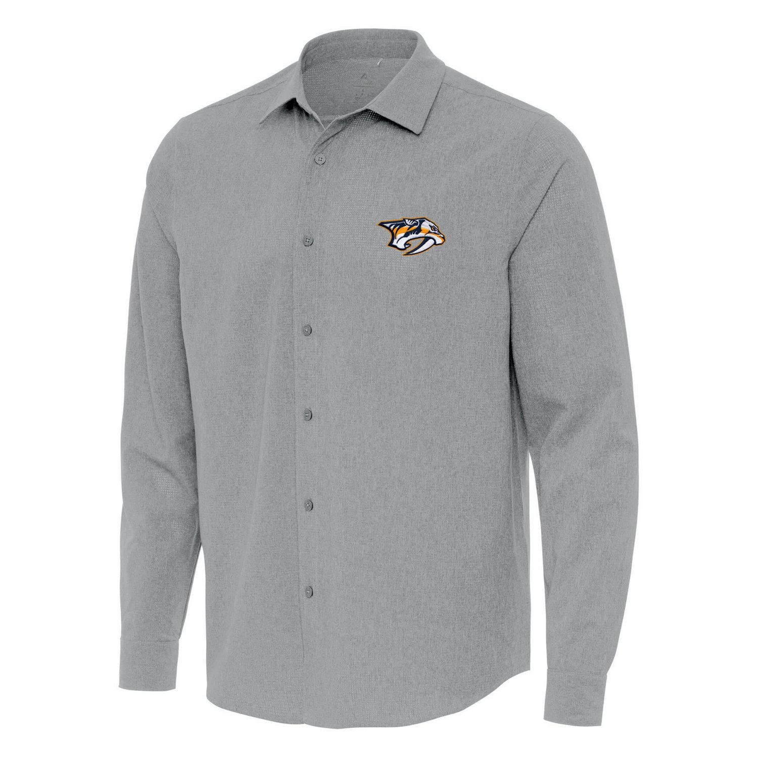 Antigua Nashville Predators Exposure Woven Long Sleeve Button-Up Shirt ...