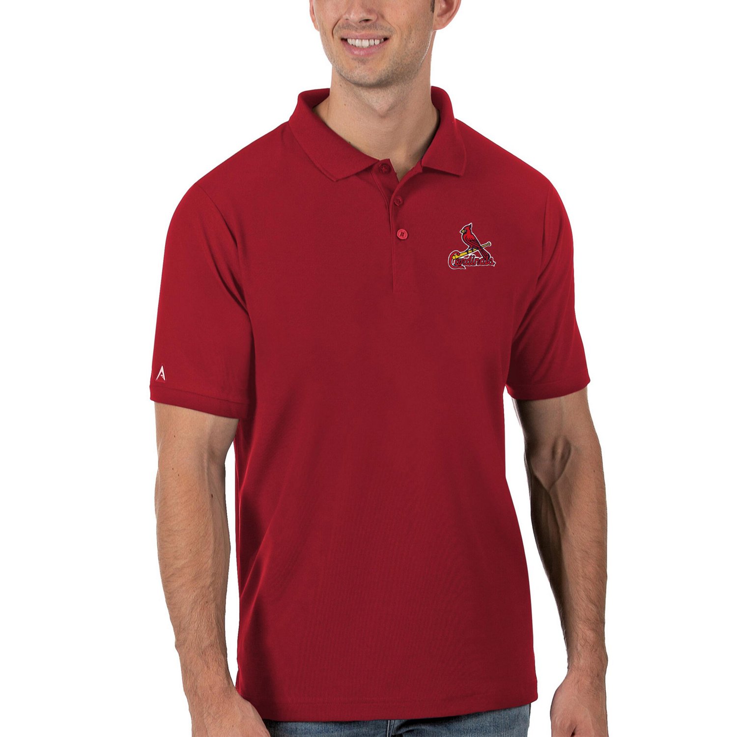 Antigua St Louis Cardinals Legacy Pique Polo | Academy