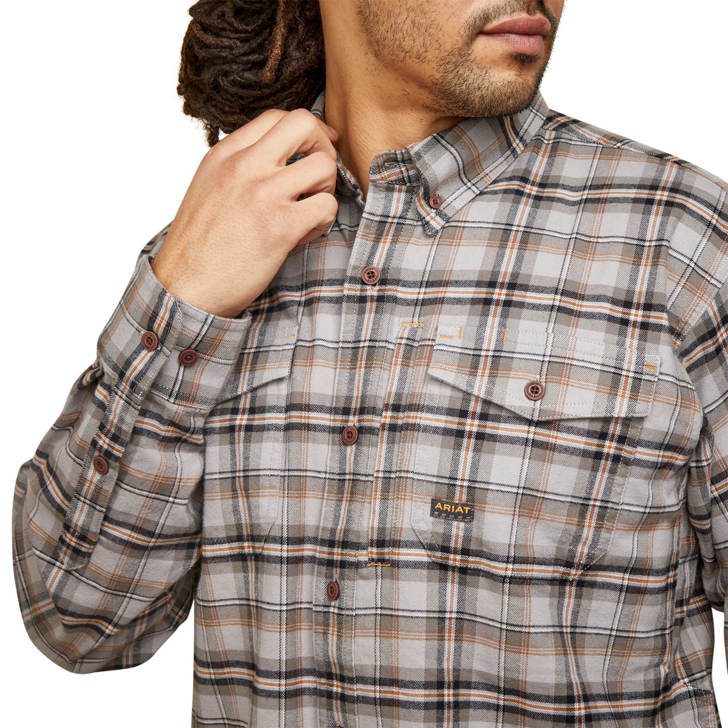 Ariat Men's Rebar Flannel DuraStretch Work Shirt | Academy