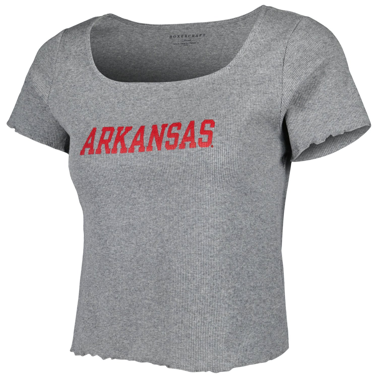 Arkansas Razorbacks Baby Rib Lettuce-Edge Trim T-Shirt | Academy