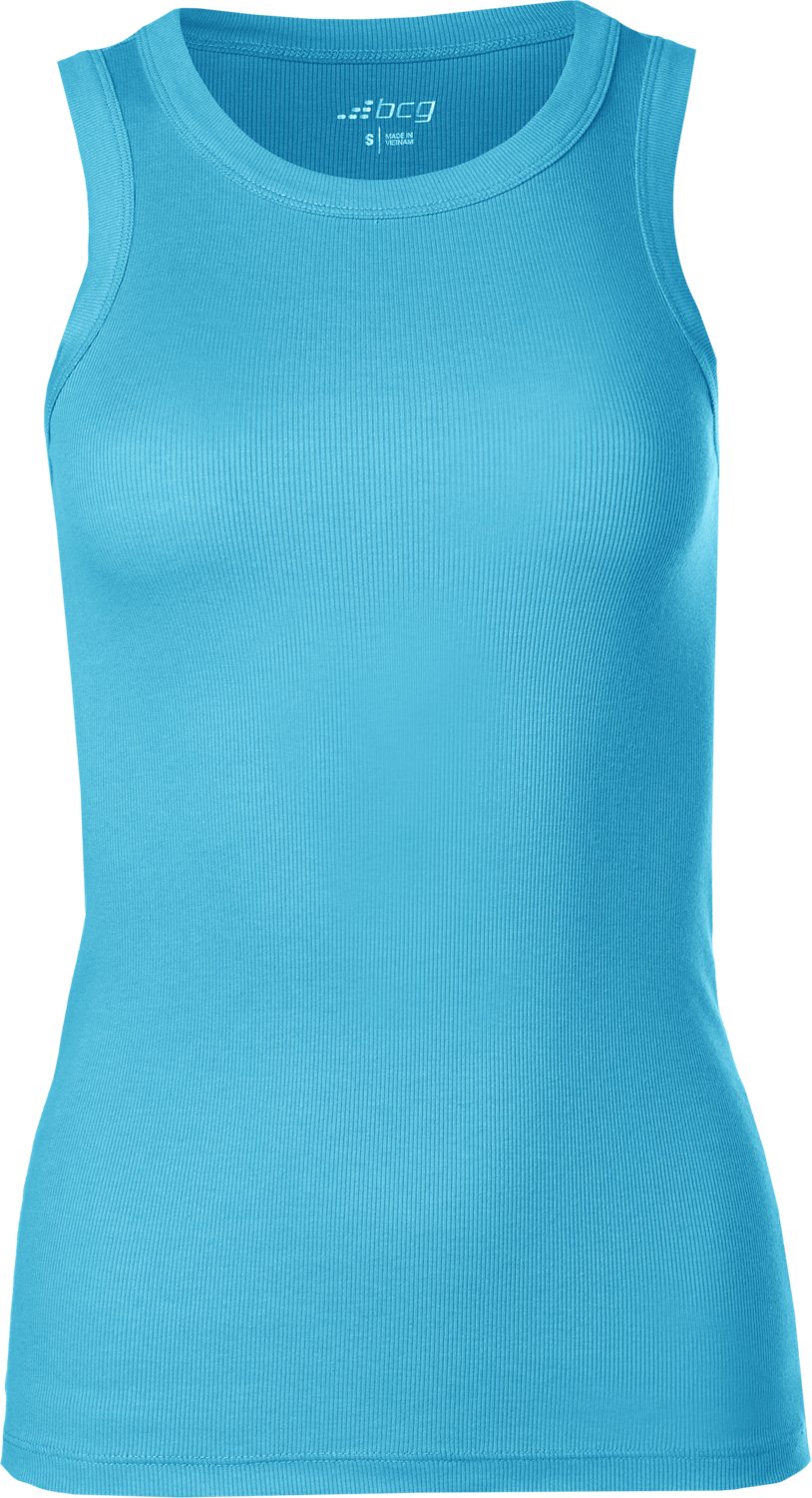 BCG Women's Sign High Neck Solid Rib Tank Top | Academy