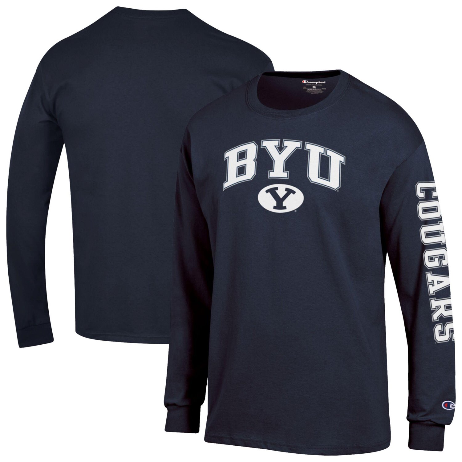 Champion BYU Cougars Arch Over Logo 2-Hit Long Sleeve T-Shirt | Academy