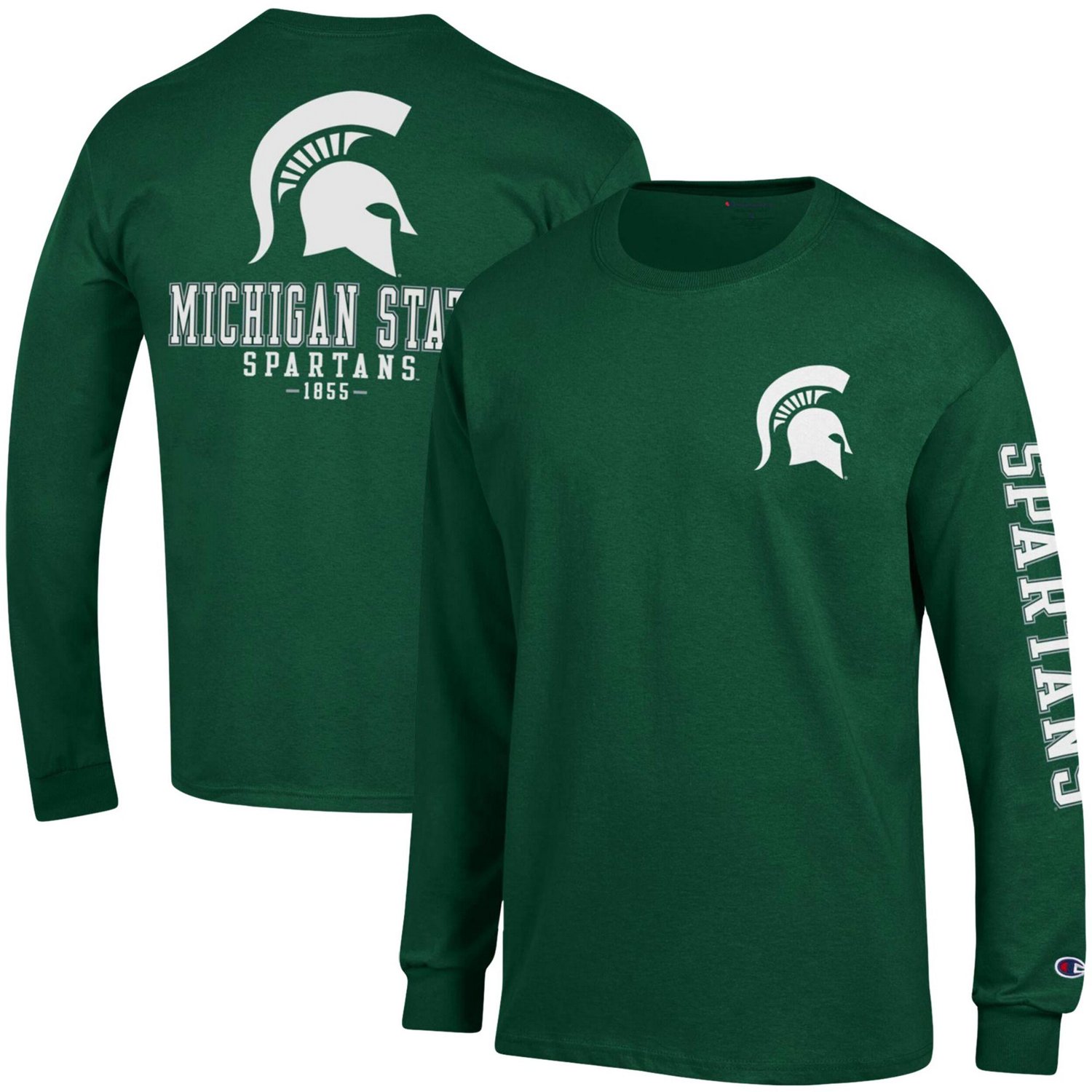 Champion Michigan State Spartans Team Stack Long Sleeve T-Shirt | Academy