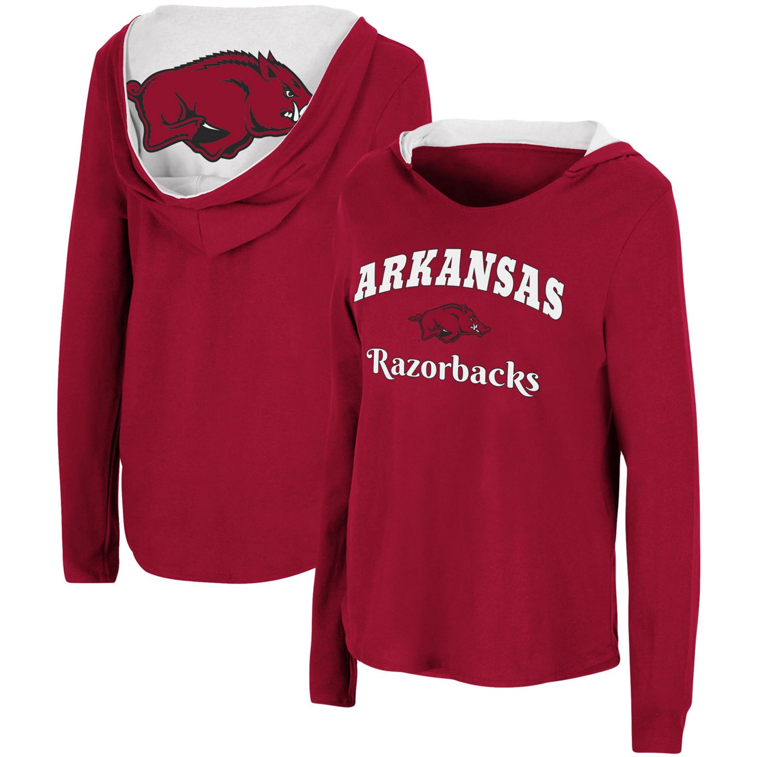 Colosseum Arkansas Razorbacks Catalina Hoodie Long Sleeve T-Shirt | Academy