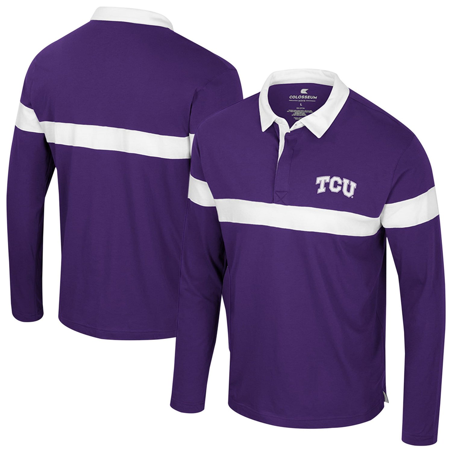 Colosseum TCU Horned Frogs Too Cool For School Long Sleeve Polo | Academy