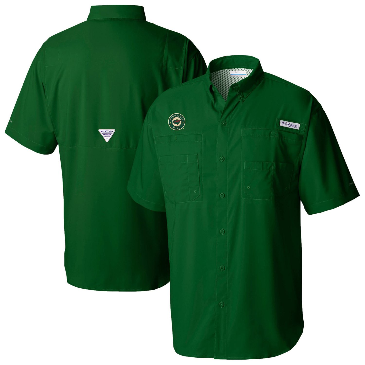 Columbia Minnesota Wild Tamiami Short Sleeve Omni-Wick Button-Down ...