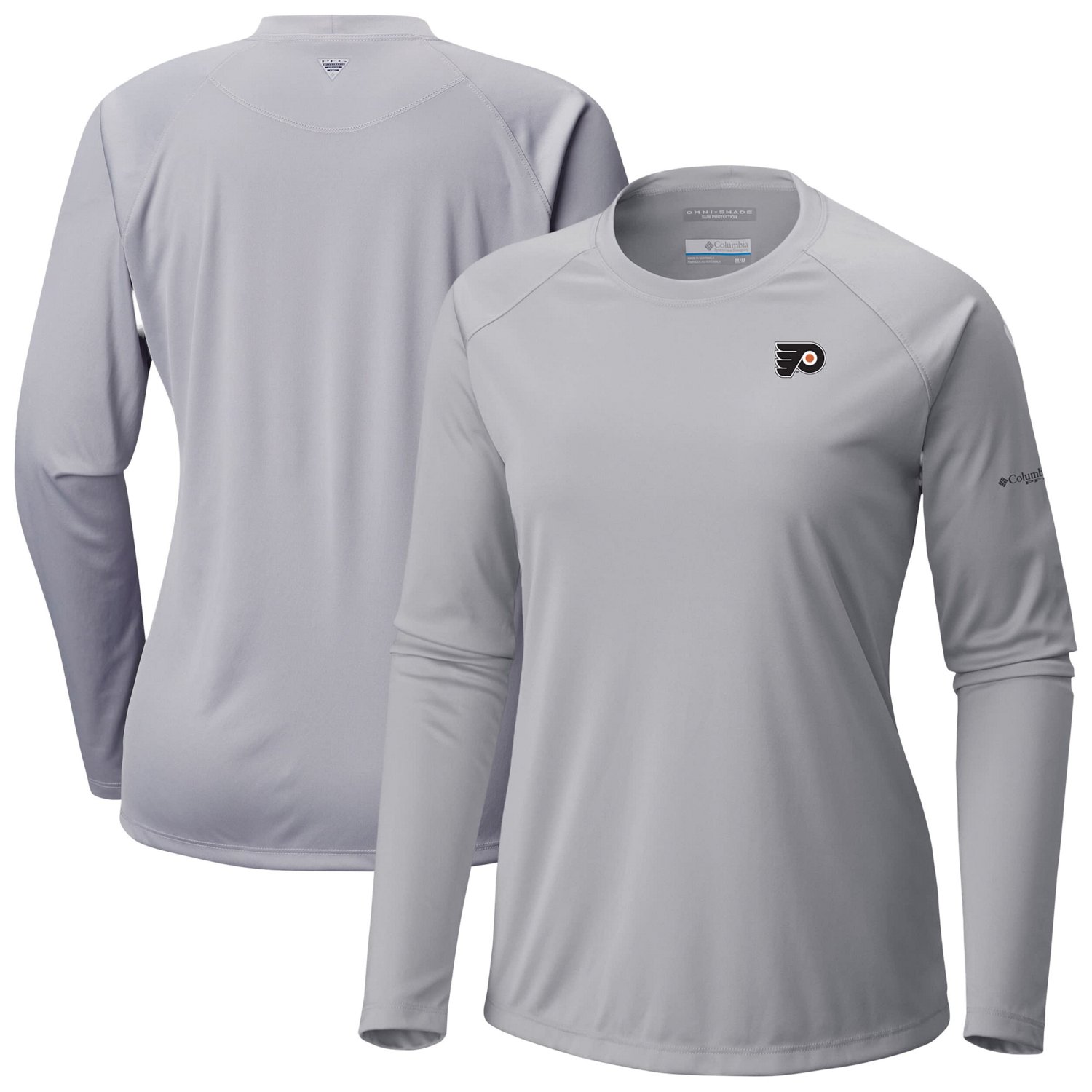 Columbia Philadelphia Flyers Omni-Shade Tidal Tee II Raglan Long Sleeve T-Shirt | Academy
