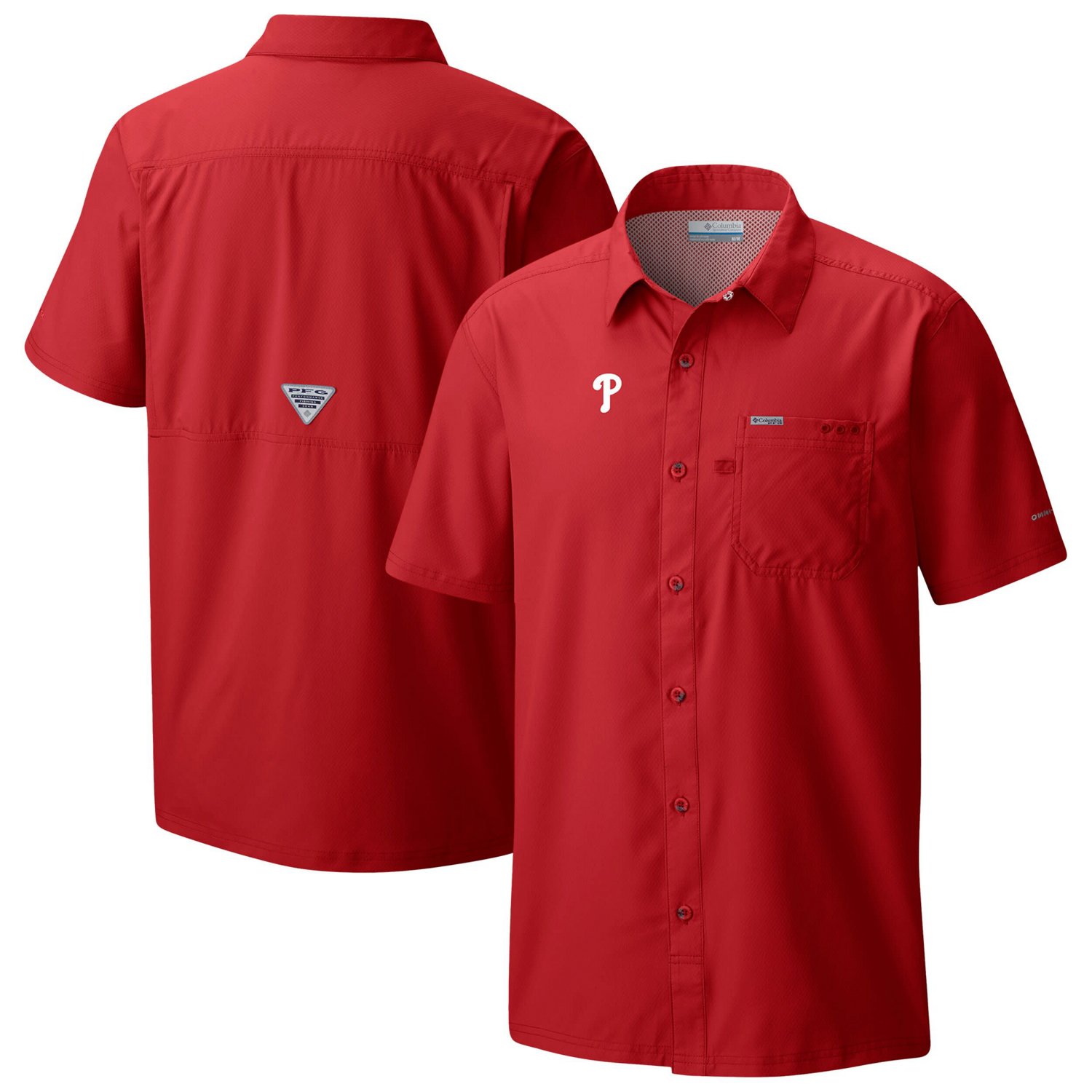 Columbia Philadelphia Phillies Slack Tide Omni-Wick Button-Up Camp ...