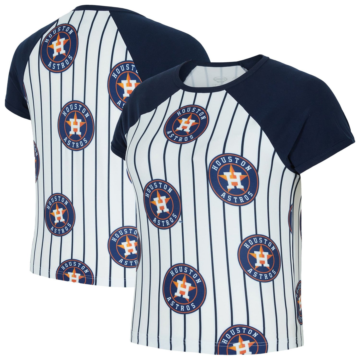 Concepts Sport Houston Astros Outbound Pinstripe Raglan T-Shirt | Academy