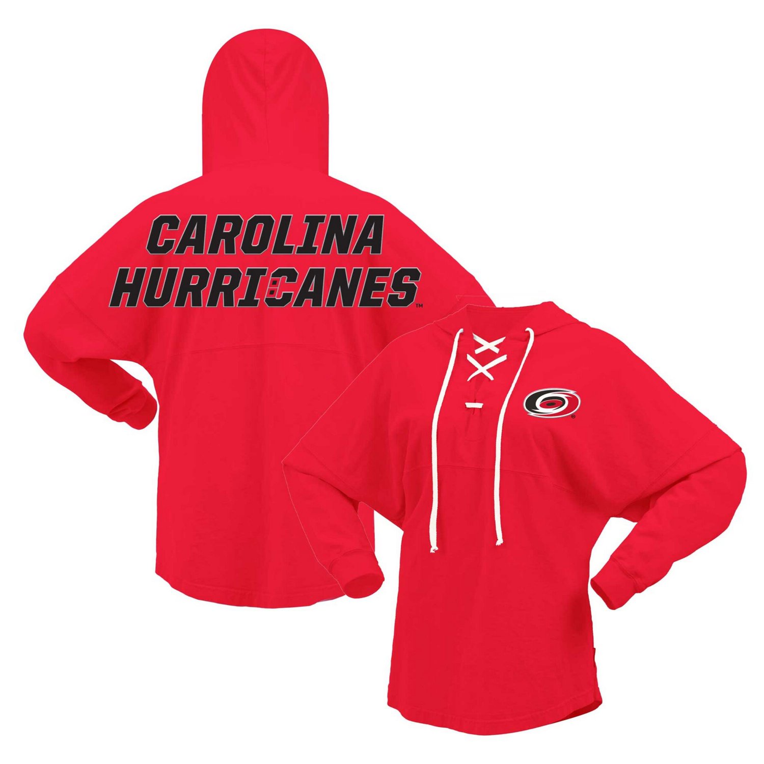 Fanatics Branded Carolina Hurricanes Jersey Lace-Up V-Neck Long Sleeve ...
