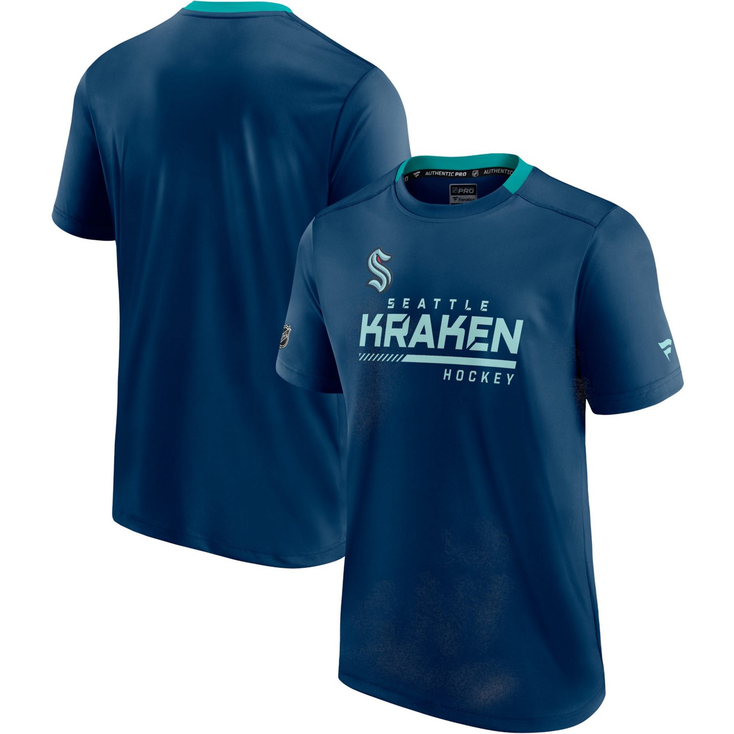 Fanatics Deep Sea Seattle Kraken Authentic Pro Locker Room T-Shirt ...