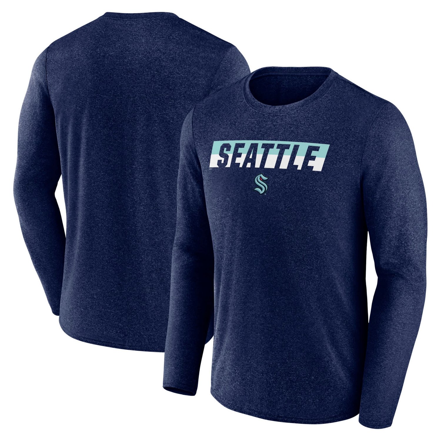 Fanatics Heather Seattle Kraken Transition Long Sleeve T-Shirt | Academy