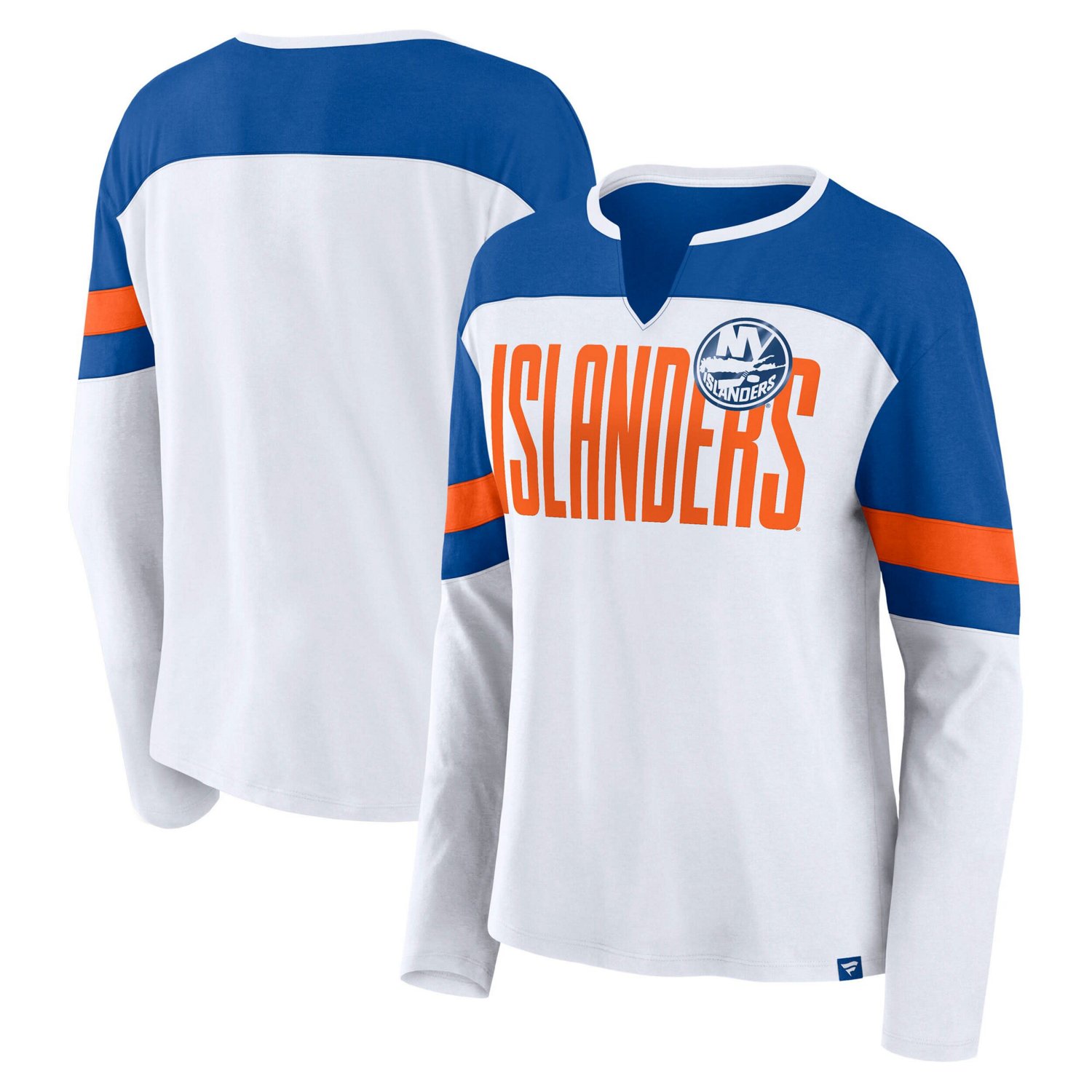 Fanatics Royal New York Islanders Frozen Long Sleeve Notch Neck T-Shirt ...