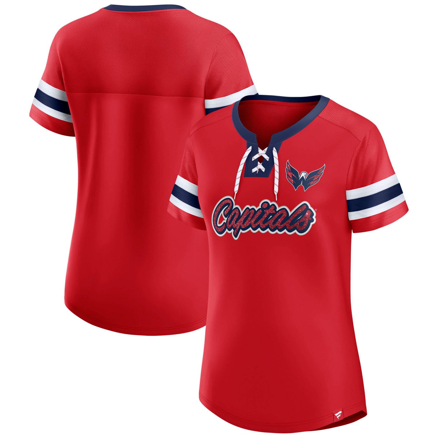 Fanatics Washington Capitals Iconic Athena Lace-Up T-Shirt | Academy