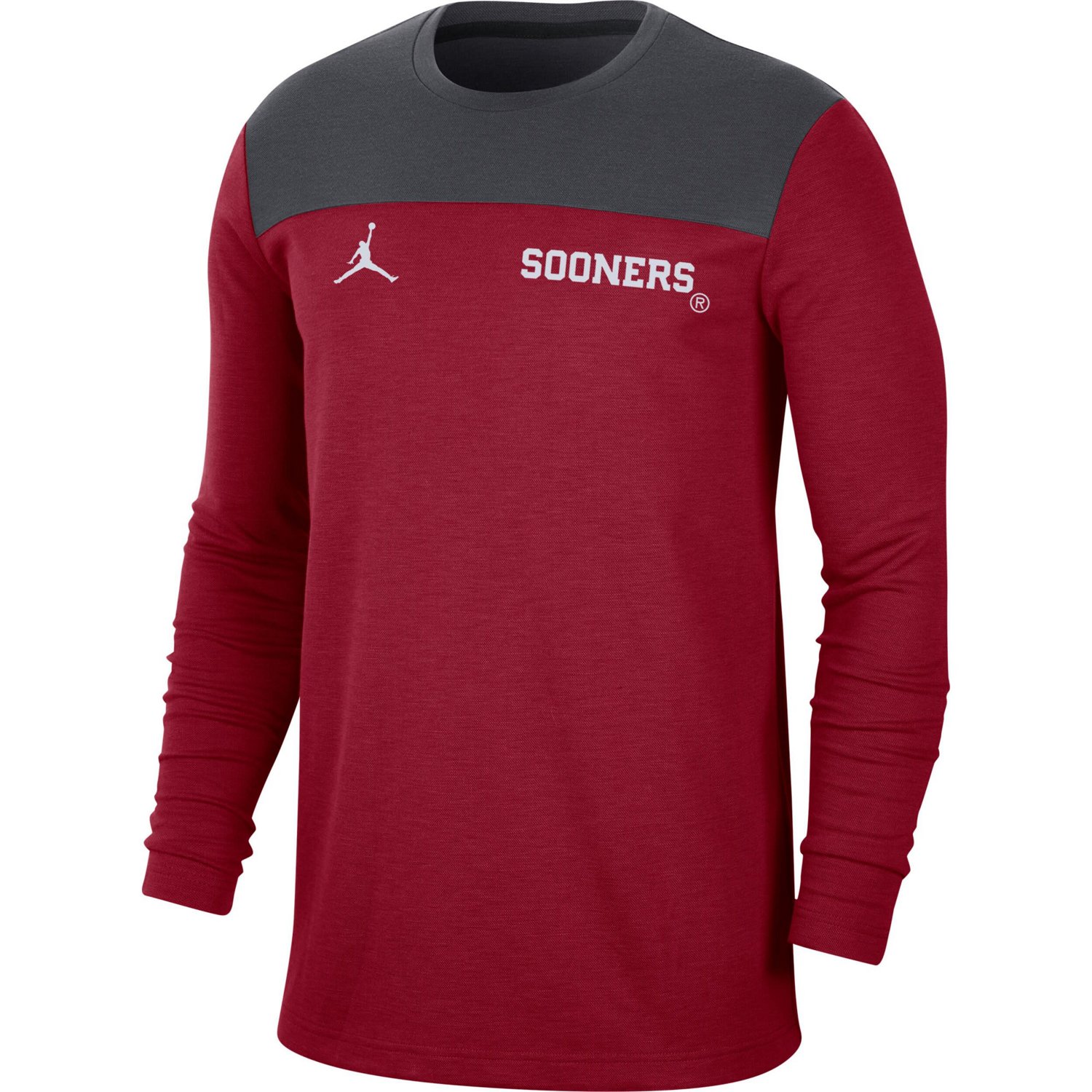Jordan Brand Oklahoma Sooners Player Performance Long Sleeve T-Shirt ...
