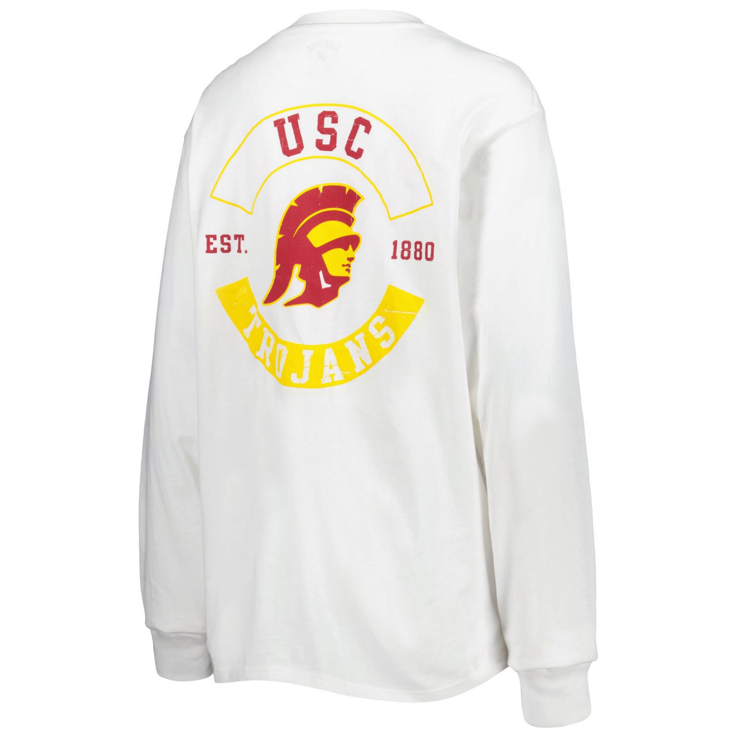 League Collegiate Wear USC Trojans Oversized Pocket Long Sleeve T-Shirt ...