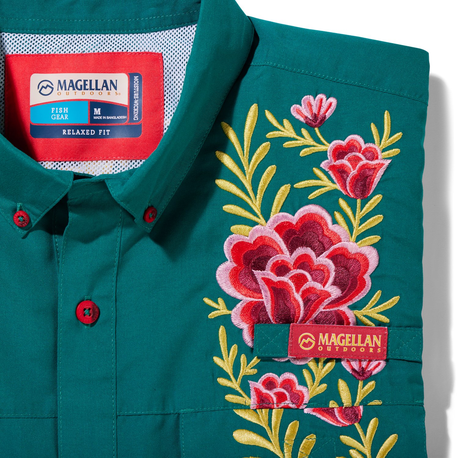 Magellan Outdoors Men's Laguna Madre Flores Button Down Shirt | Academy