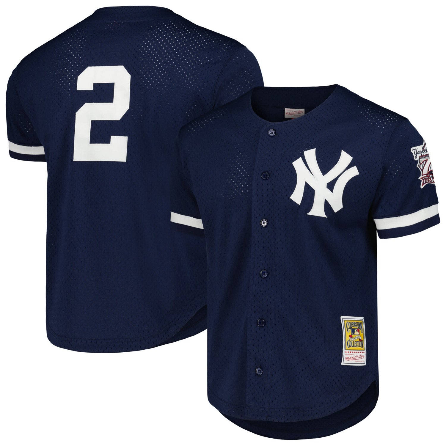 Mitchell Ness Derek Jeter New York Yankees Cooperstown Collection Mesh ...