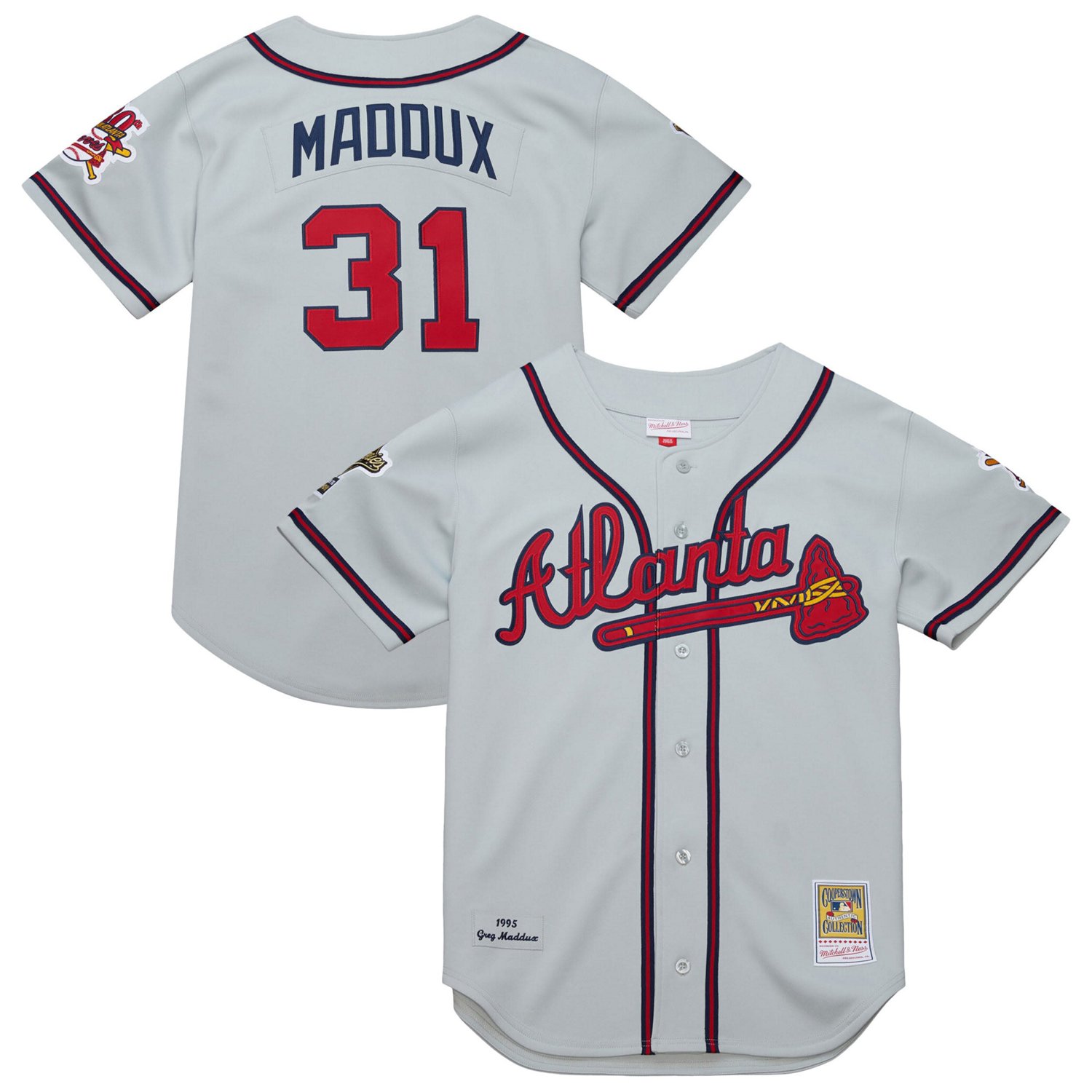 Mitchell Ness Greg Maddux Atlanta Braves 1995 Throwback Authentic ...