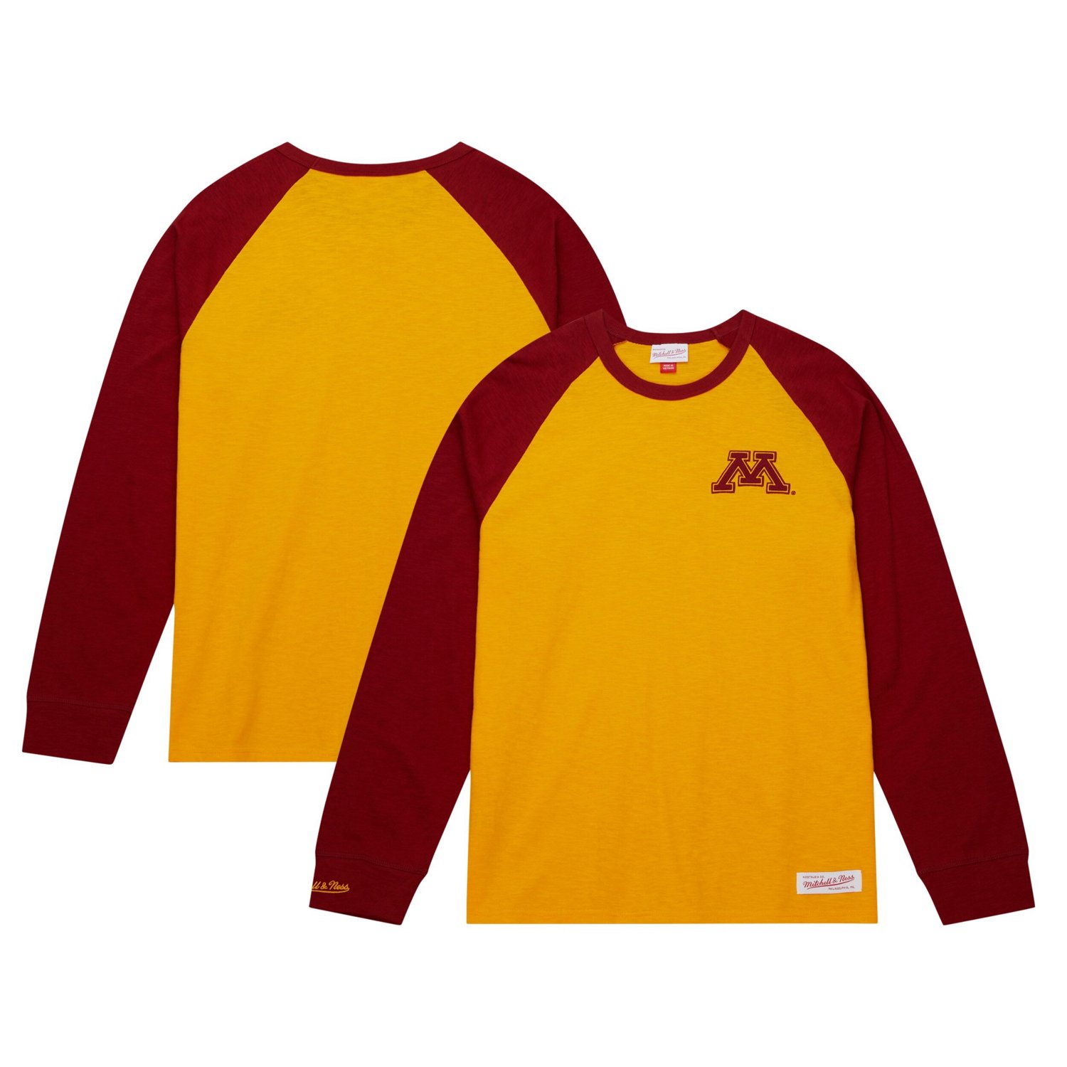 Mitchell Ness Minnesota en Gophers Legendary Slub Raglan Long Sleeve T ...