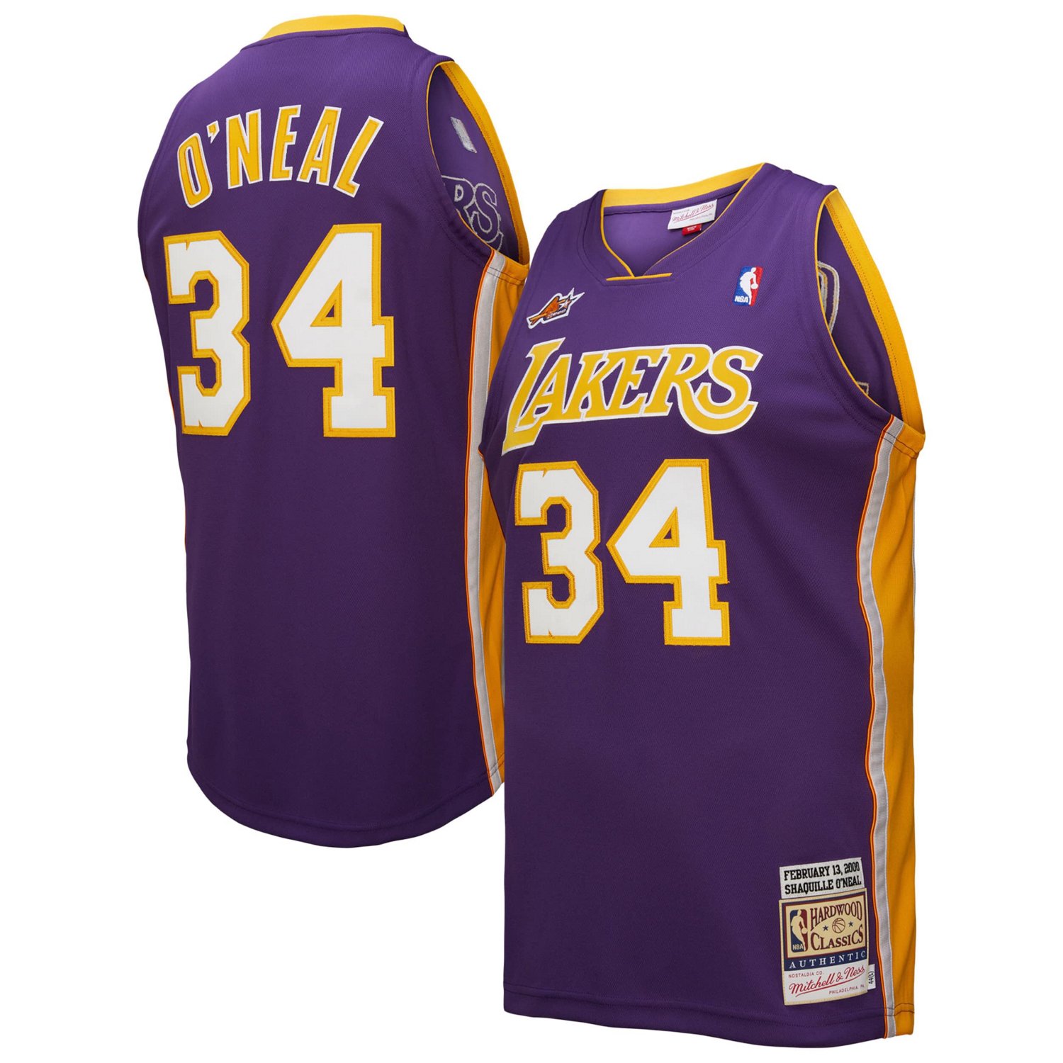 Mitchell Ness Shaquille O'Neal Los Angeles Lakers 2000 NBA All-Star ...