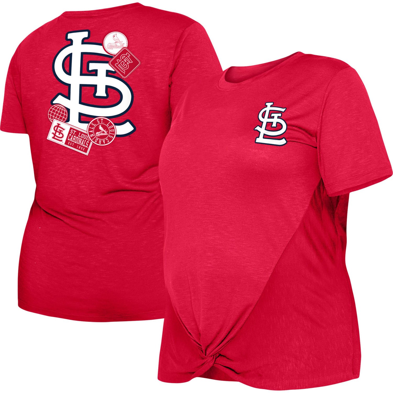 New Era St Louis Cardinals Plus Size Two-Hit Front Knot T-Shirt | Academy