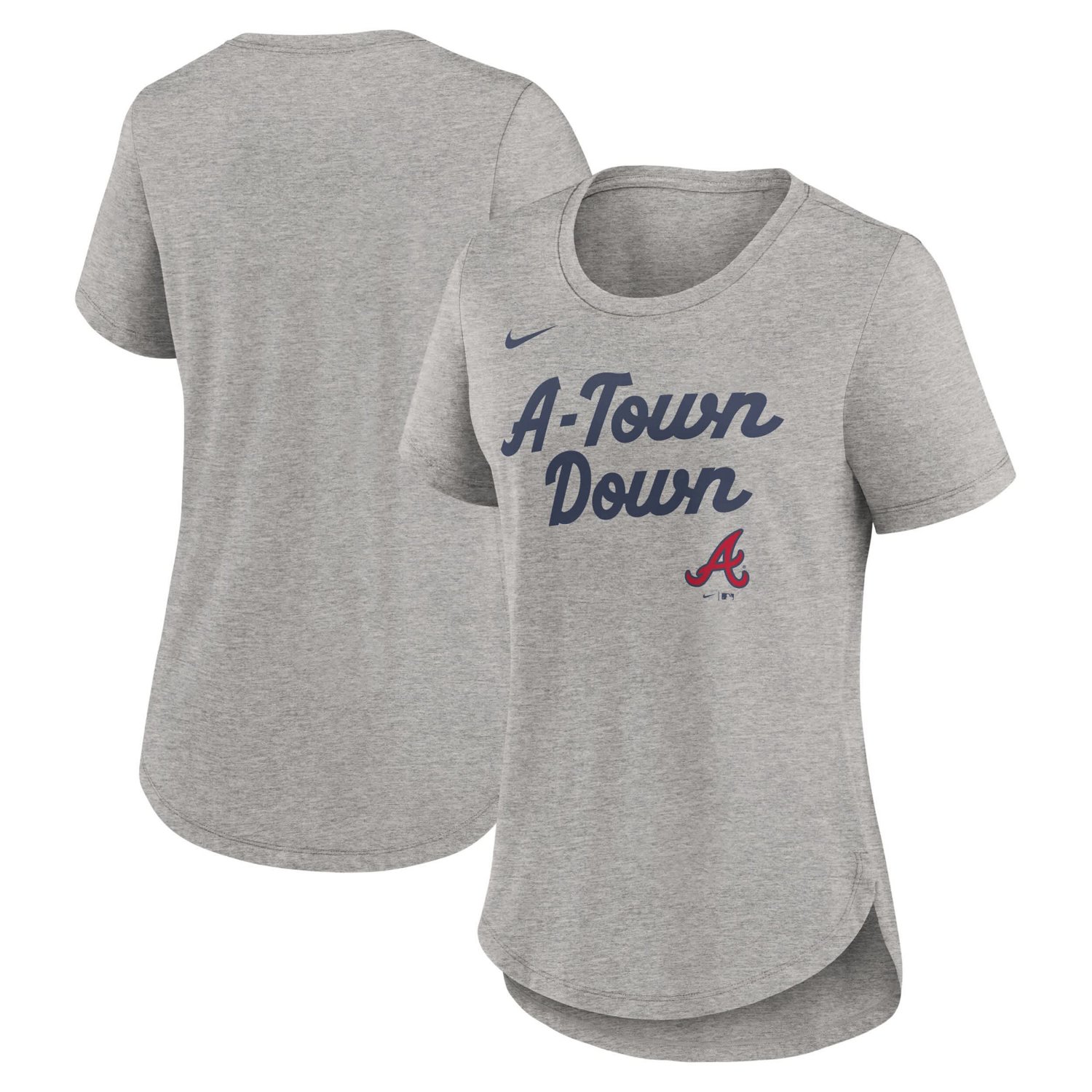 Nike Atlanta Braves Script Tri-Blend T-Shirt | Academy