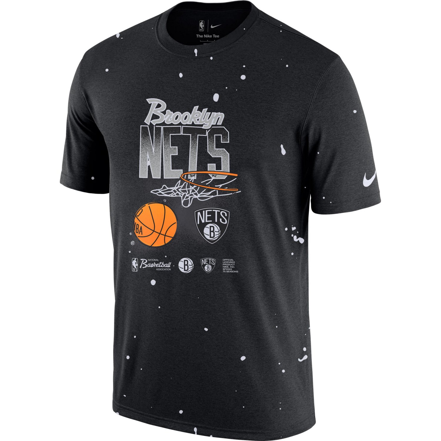 Nike Brooklyn Nets Courtside Splatter T-Shirt | Academy