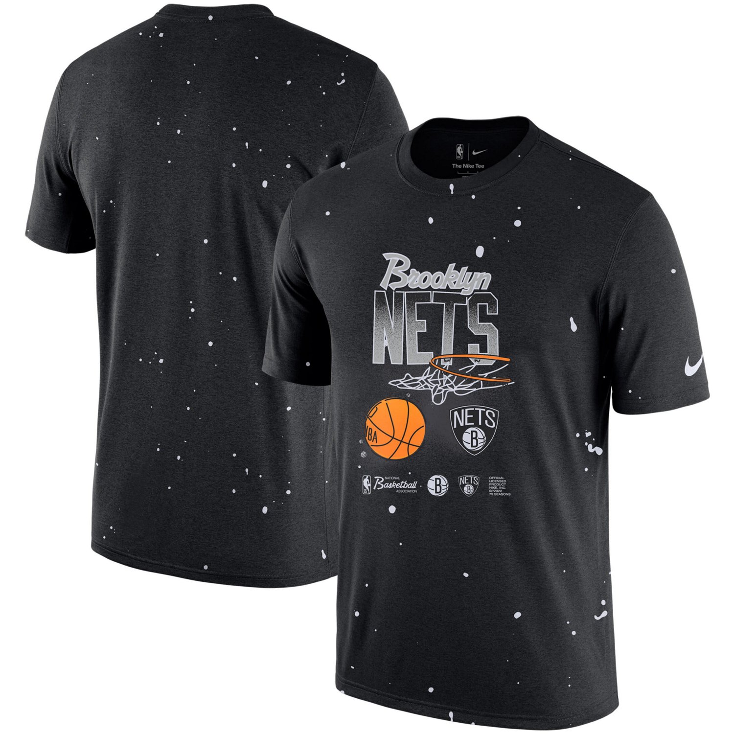 Nike Brooklyn Nets Courtside Splatter T-Shirt | Academy