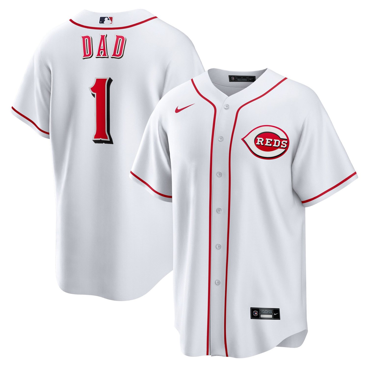 Nike Cincinnati Reds 1 Dad Home Replica Jersey | Academy