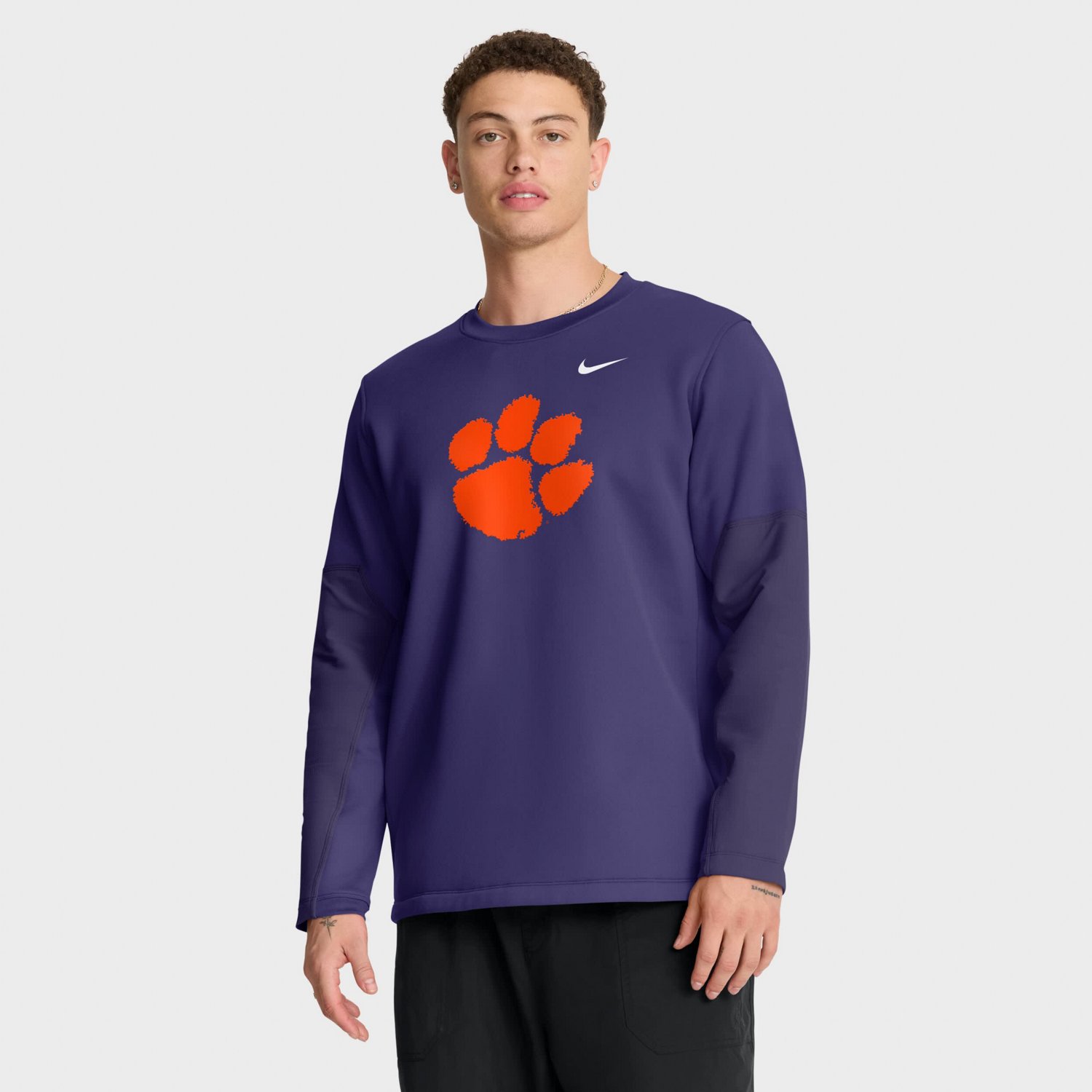 Nike Clemson Tigers 2025 Sideline Coach Therma-FIT Long Sleeve T-Shirt | Academy