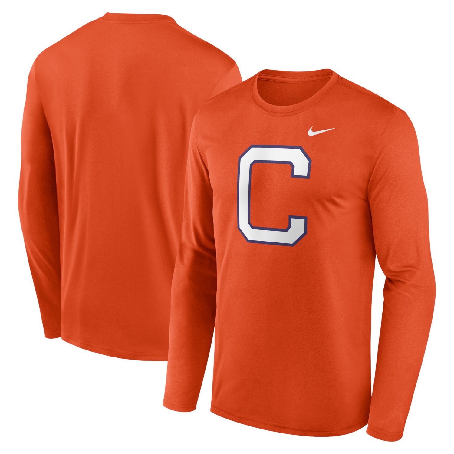 Nike Clemson Tigers Primetime Alternate Logo Legend Long Sleeve T-Shirt ...