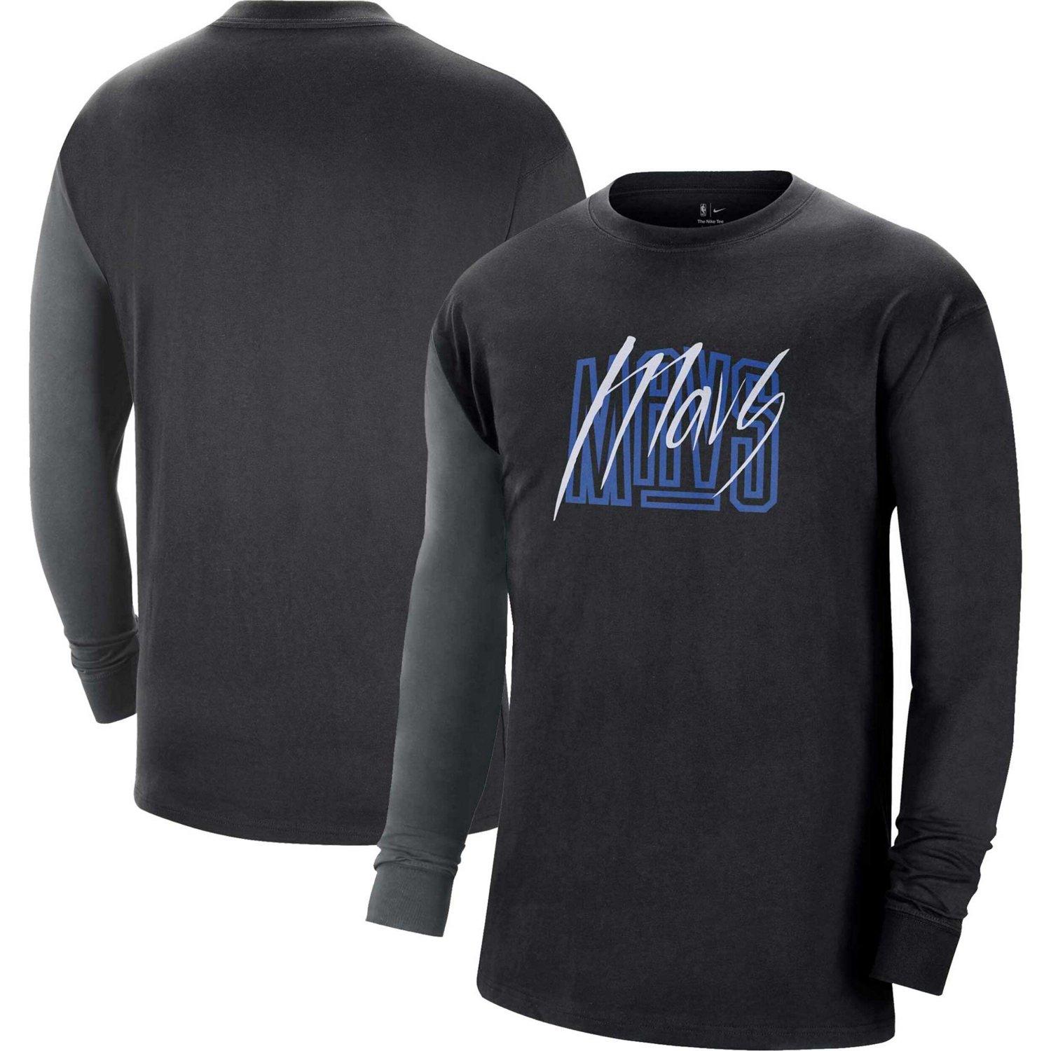 Nike Dallas Mavericks Courtside Versus Flight MAX90 Long Sleeve T-Shirt ...