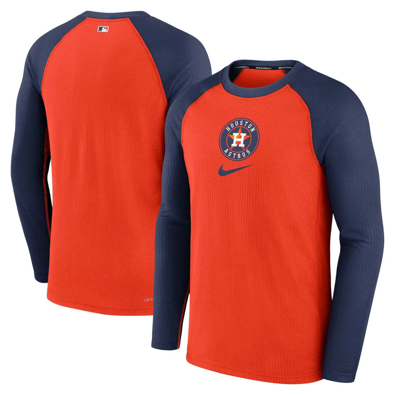 Nike Houston Astros Authentic Collection Game Raglan Performance Long ...