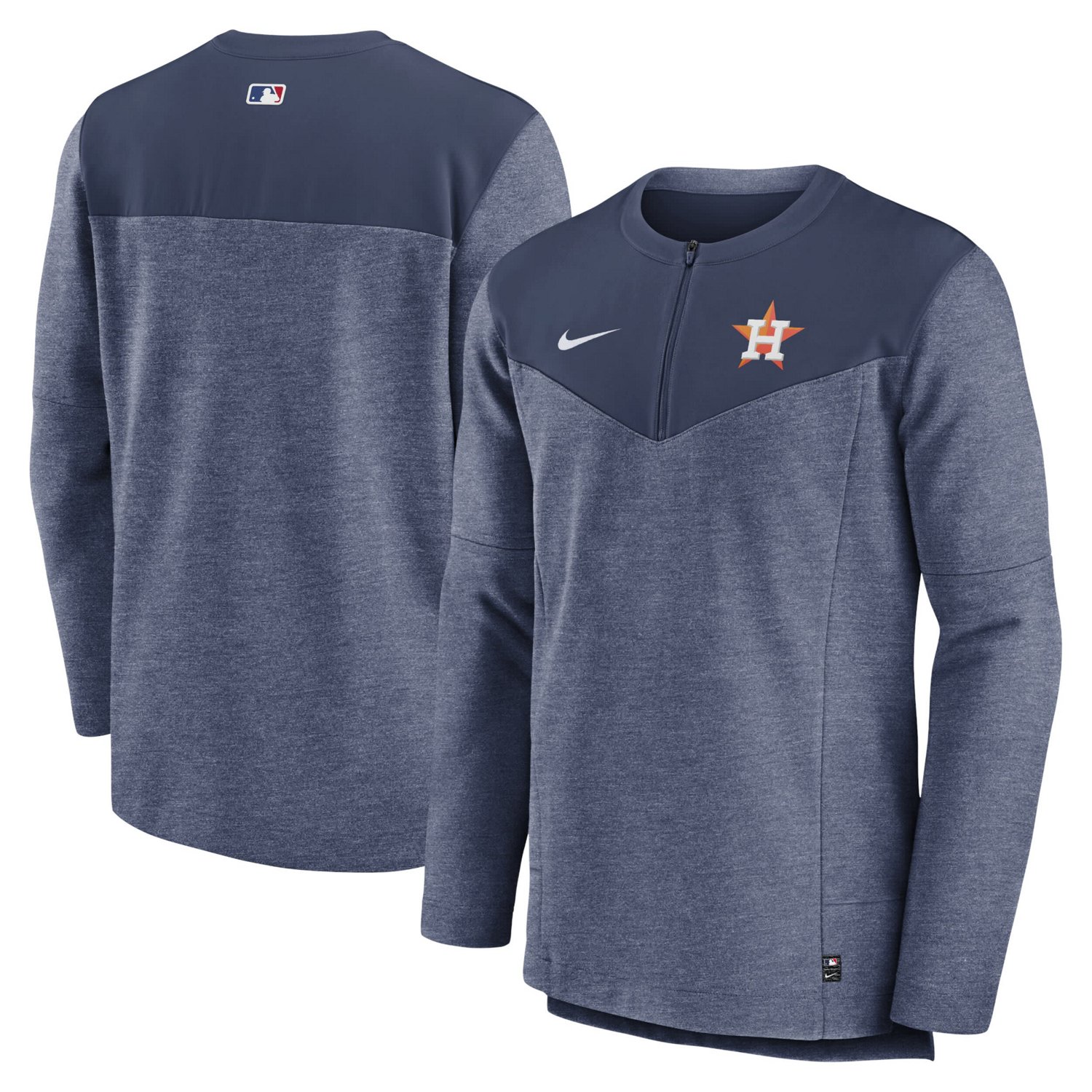 Nike Houston Astros Authentic Collection Game Time Performance Half-Zip ...