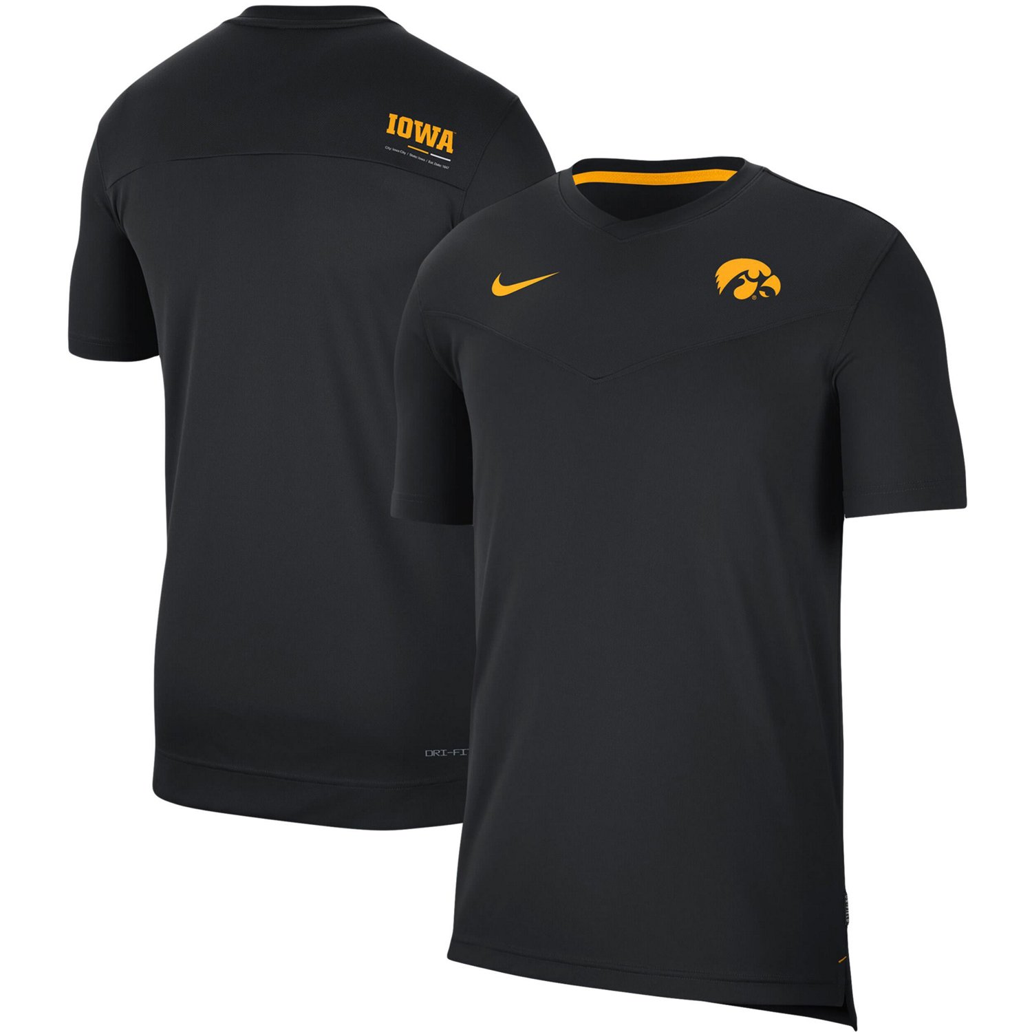 Nike Iowa Hawkeyes 2022 Coaches UV Performance T-Shirt | Academy