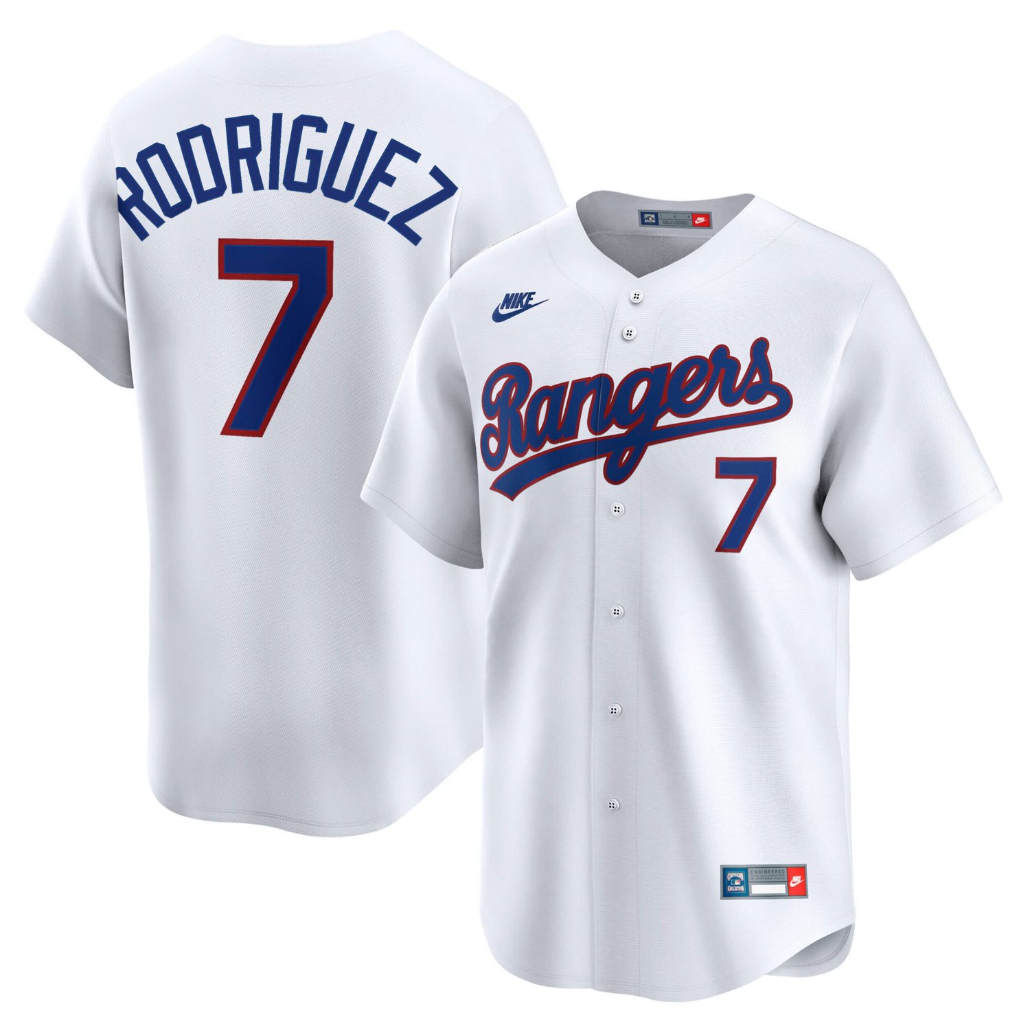 Nike Ivan Rodriguez Texas Rangers Throwback Cooperstown Collection ...