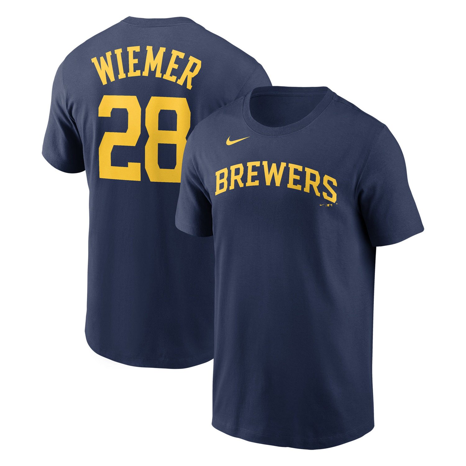 Nike Joey Wiemer Milwaukee Brewers Name Number T-Shirt | Academy