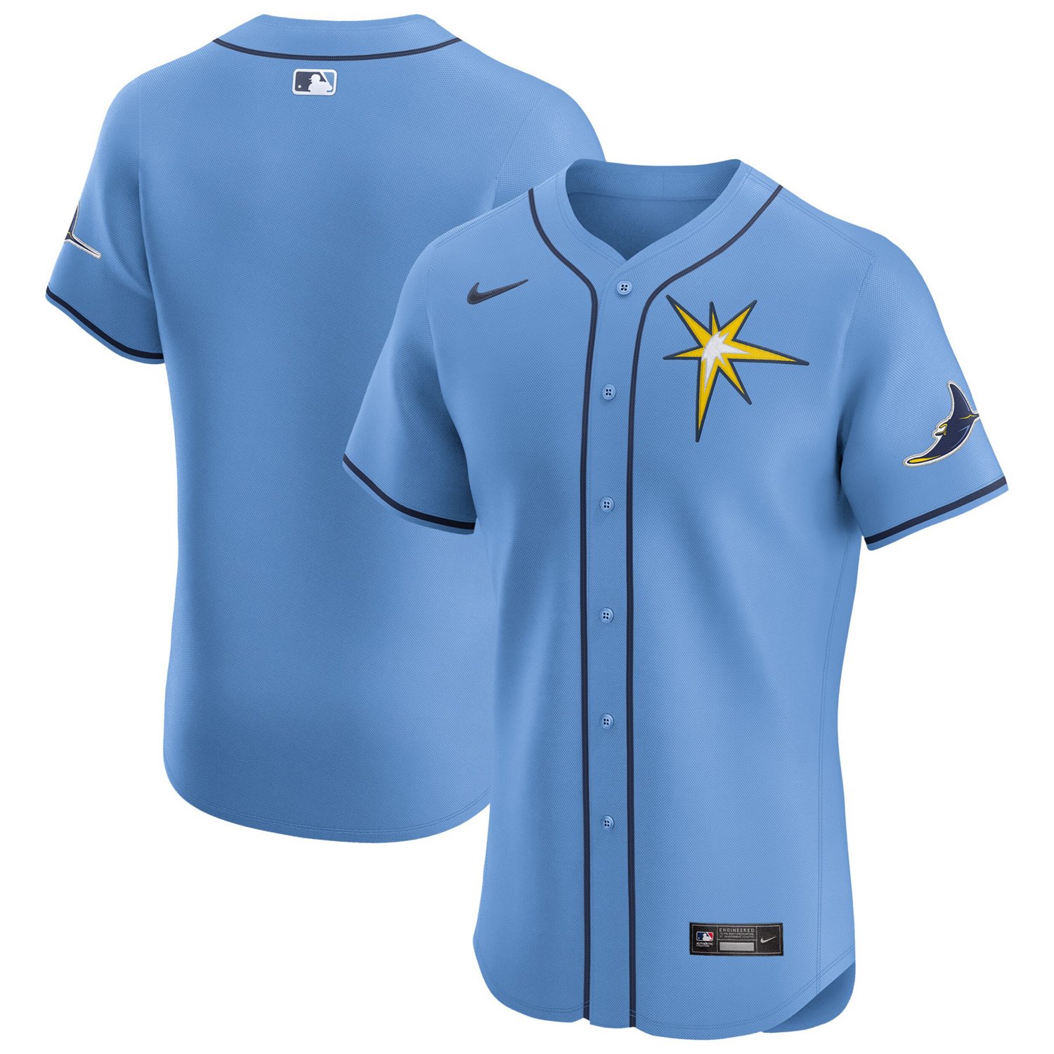 Nike Light Tampa Bay Rays Alternate Vapor Premier Elite Patch Jersey ...