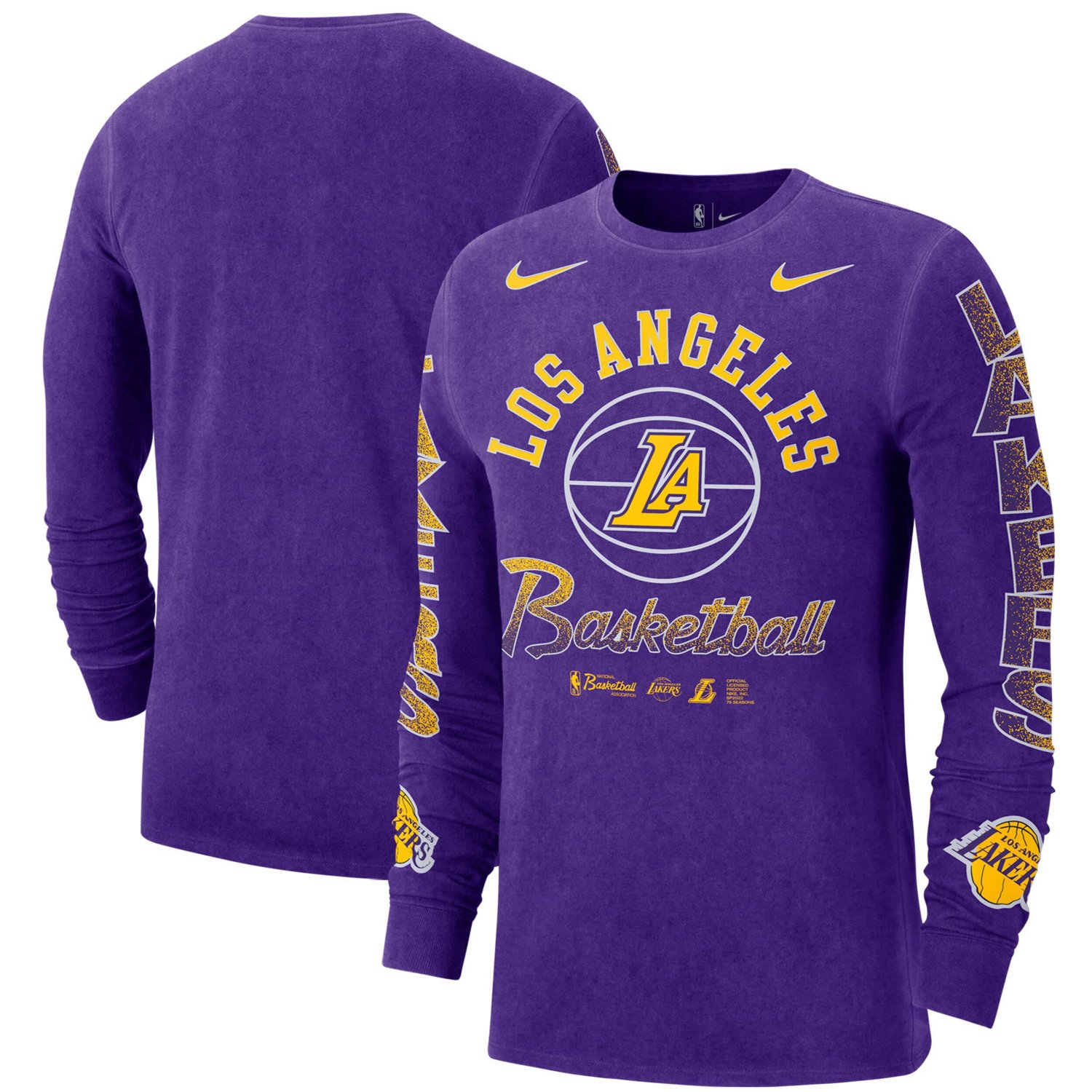 Nike Los Angeles Lakers Courtside Retro Elevated Long Sleeve T-Shirt ...