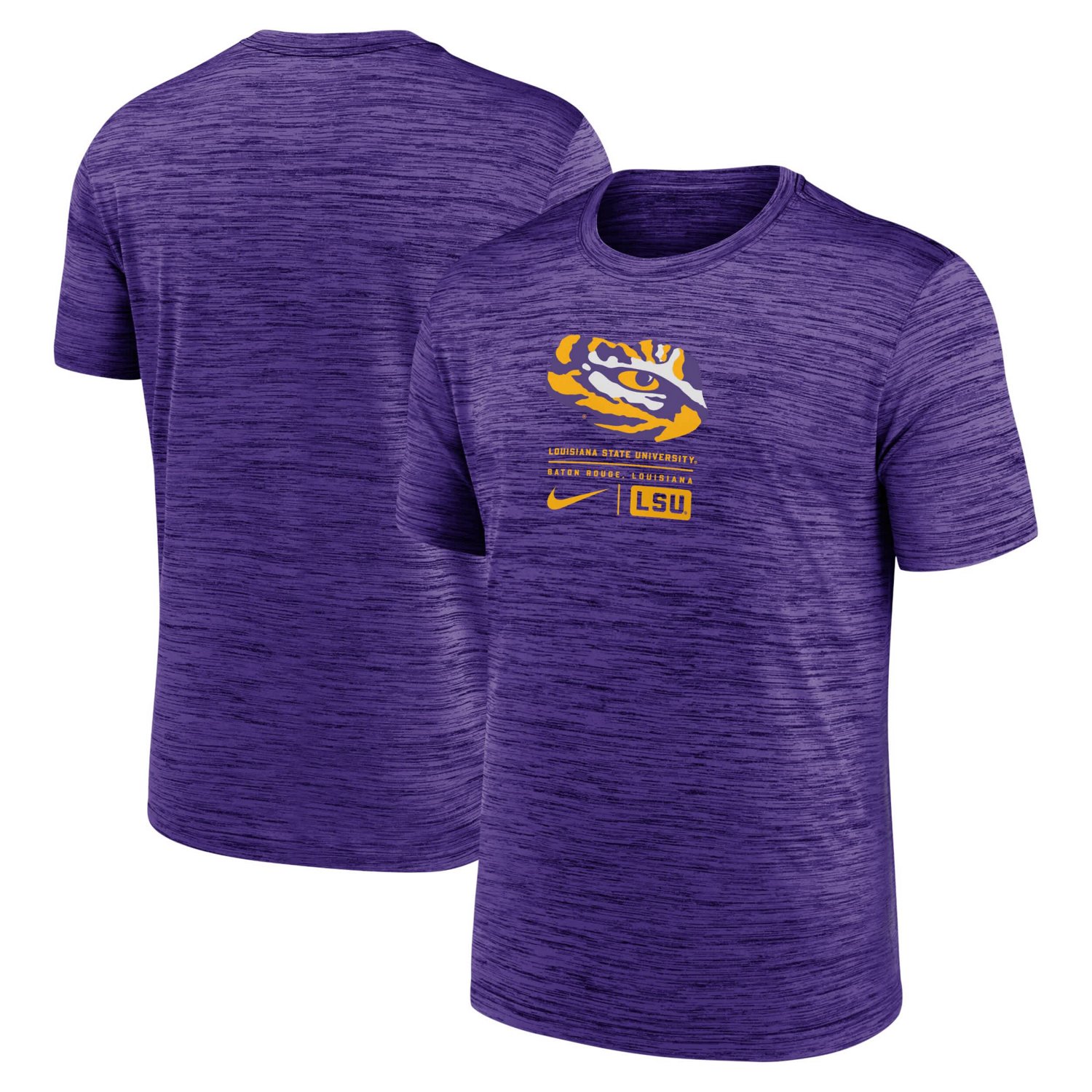 Nike LSU Tigers Campus Center Block Velocity Performance T-Shirt | Academy