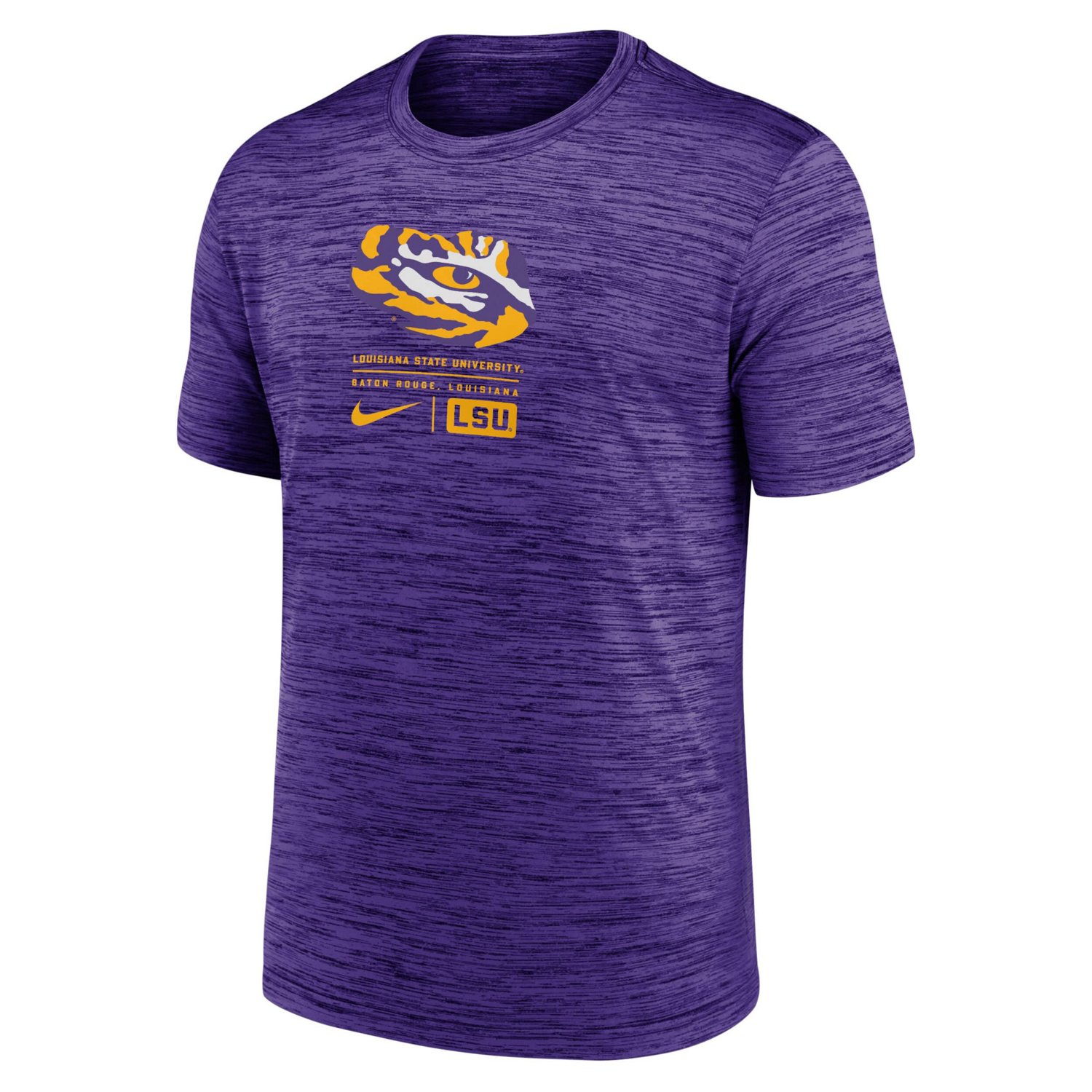 Nike LSU Tigers Campus Center Block Velocity Performance T-Shirt | Academy