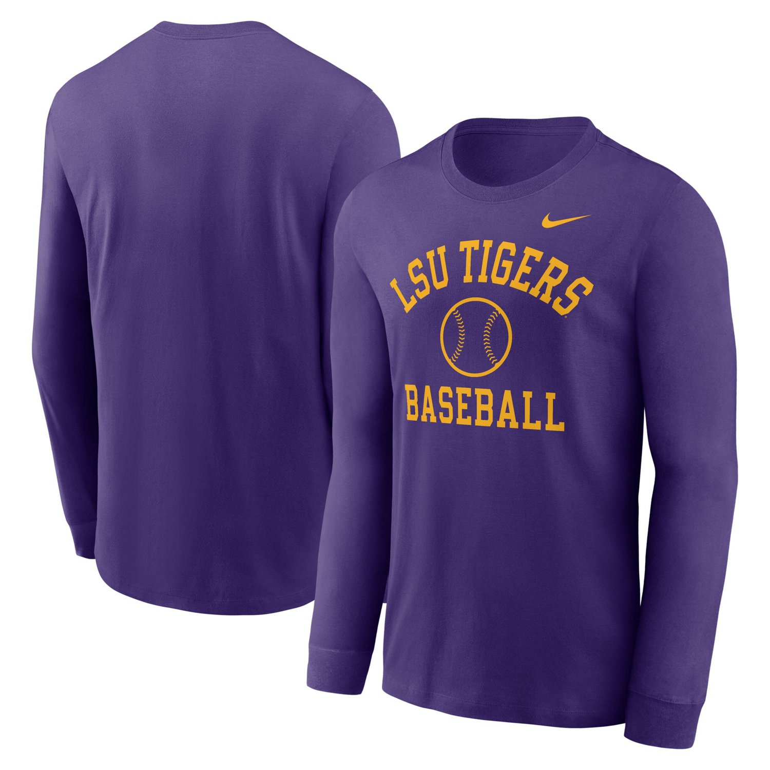 Nike LSU Tigers Essential Baseball Arch Long Sleeve T-Shirt | Academy
