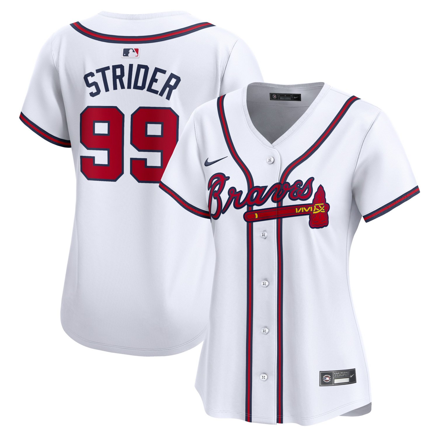 Nike Spencer Strider Atlanta Braves Home Limited Player Jersey | Academy