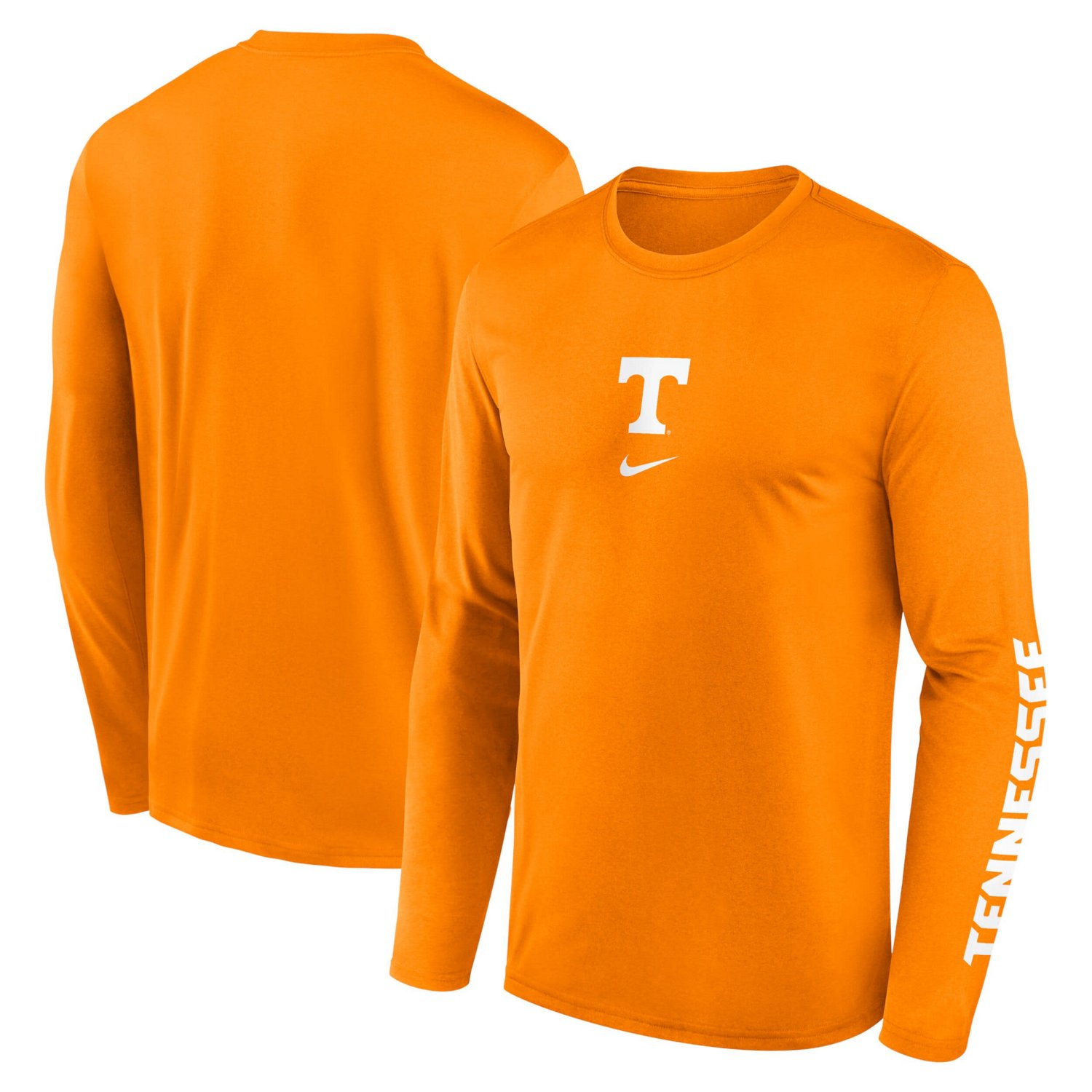 Nike Tennessee Tennessee Volunteers Primetime Center Lockup Two-Hit Legend Long Sleeve T-Shirt ...
